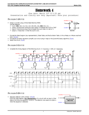 HW3, q + a - Homework assignment 3 - ECE-378: Computer Hardware Design ...