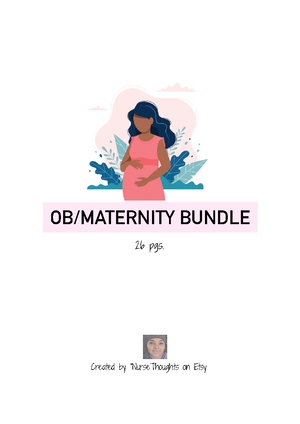 Maternity Bundle New - Ob study guide - NPN131 - MATERNITY BUNDLE - Studocu