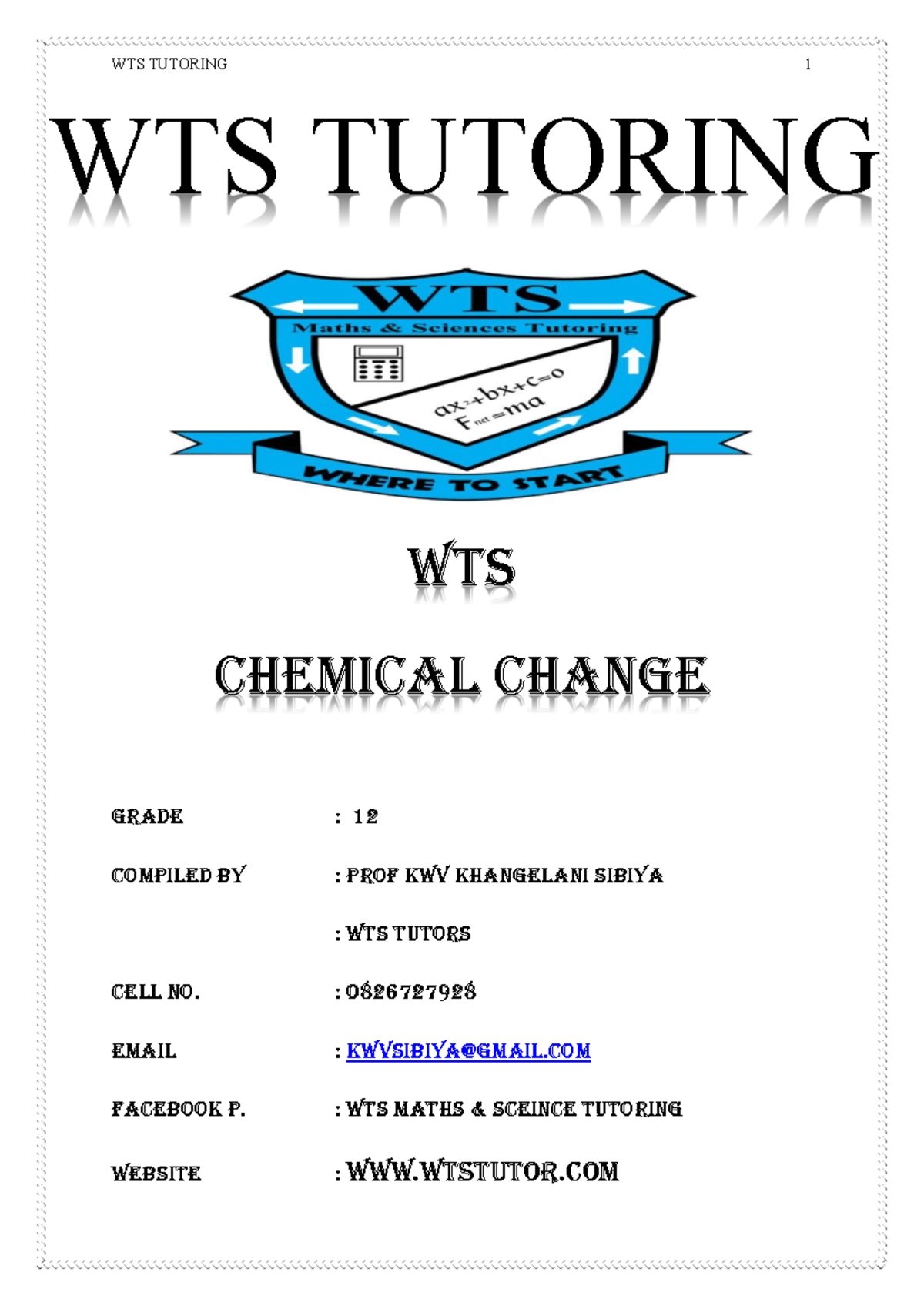 Httpswtstutor.co - Please help with notes - BTE2601 - wts chemical ...