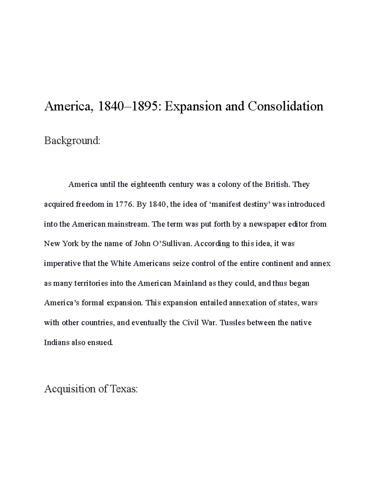American expansion 1840 1895 - America, 1840–1895: Expansion and ...