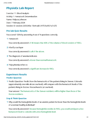 BIO 2514 - Physio Ex 5 - PhysioEx Lab Report Exercise 3: Neurophysiology of Nerve Impulses ...