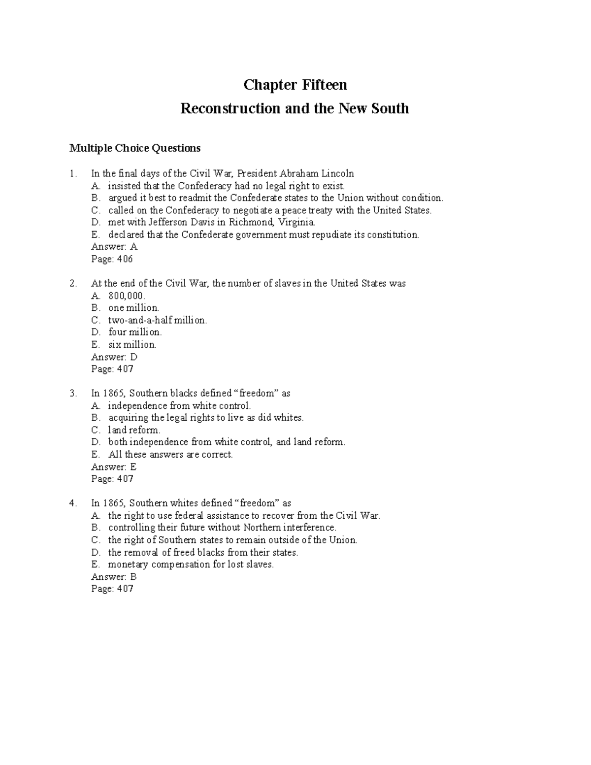 Brinkley 13 tb ch15 - Lol - Chapter Fifteen Reconstruction and the New ...