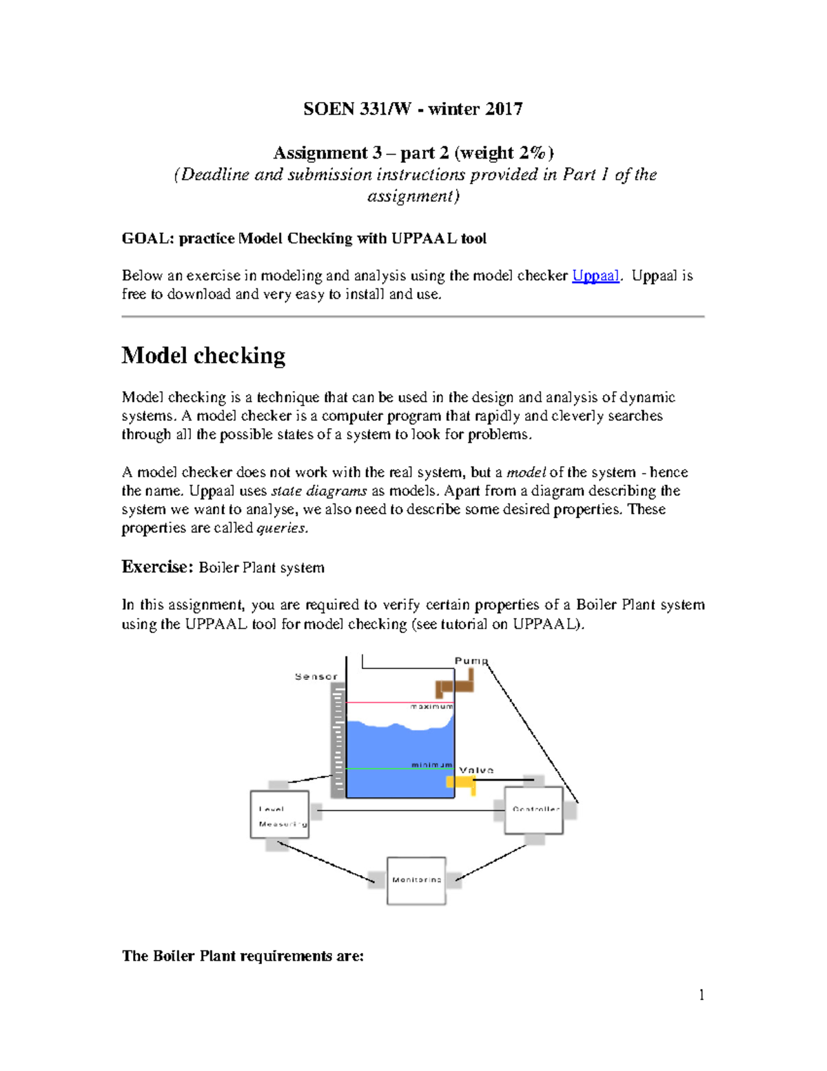2017 A3 Problems 2 - Exam/Practice - 1 SOEN 331/W - winter 2017 Assignment 3 – part 2 (weight 2% ...