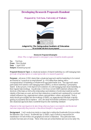 Research proposal template 32 - Research Proposal Title [Insert study ...