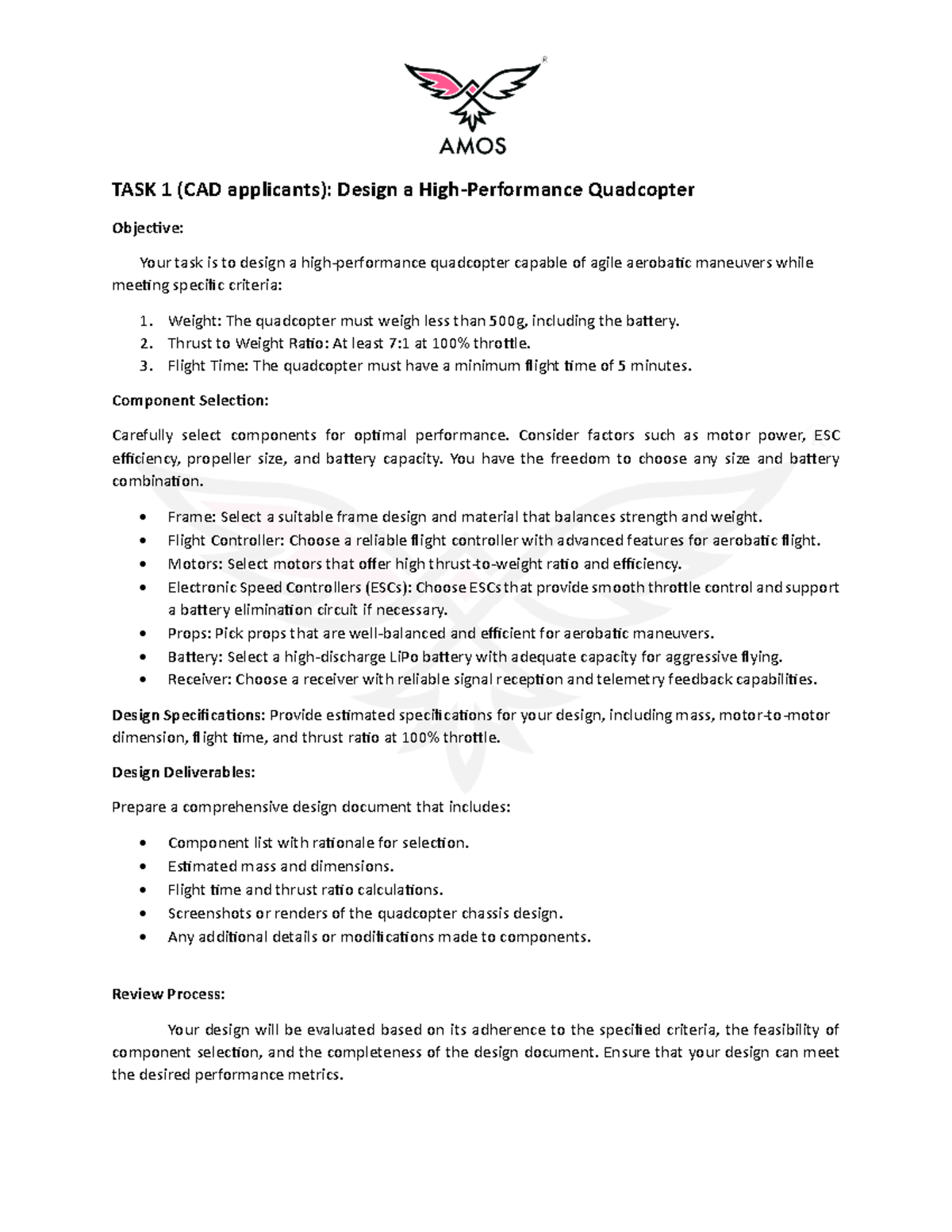 Evaluation Tasks (CAD, CFD, FEA, Electronics) - TASK 1 (CAD applicants ...