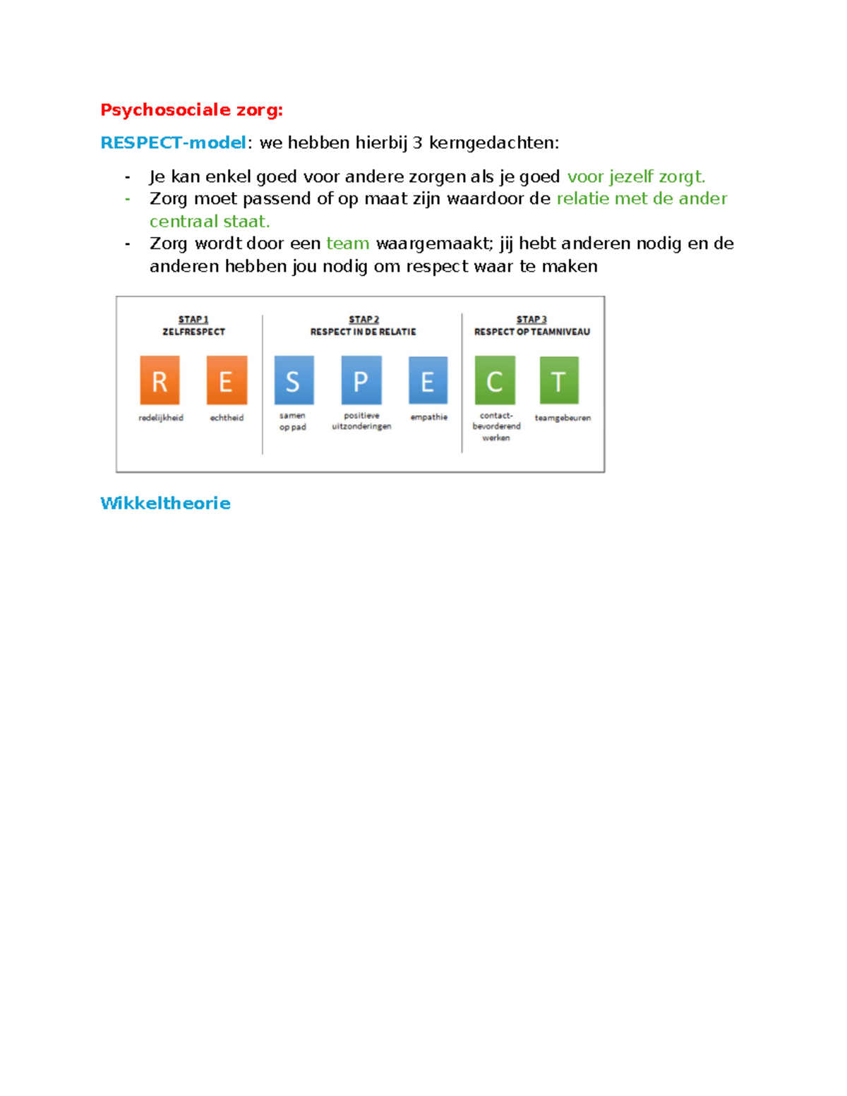 Psychociale zorg - Psychosociale zorg - Psychosociale zorg: RESPECT ...
