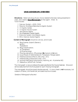 Drug Monograph Endocrine - Drug names a. Generic : Metformin b. Trade ...
