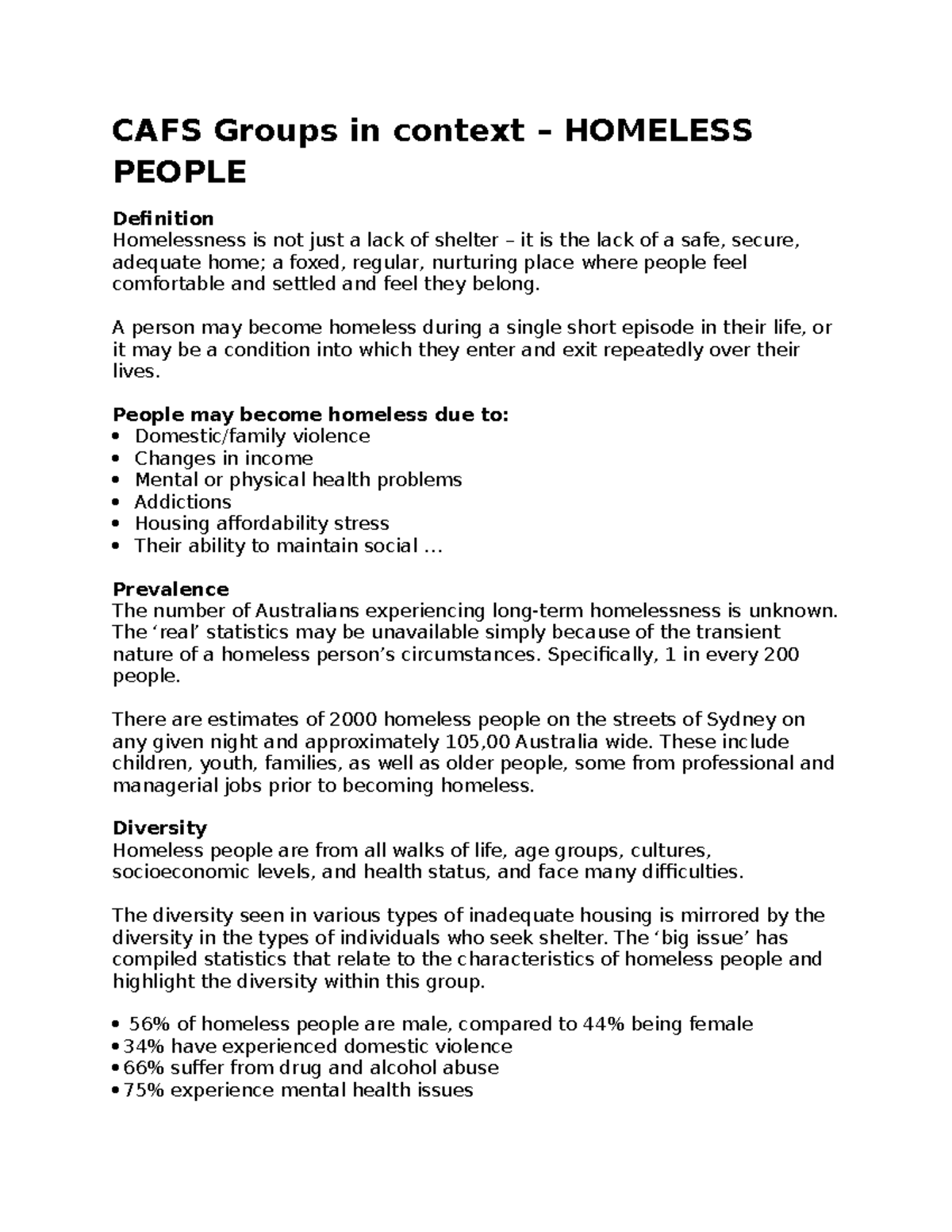 GIC - Homeless people - CAFS Groups in context – HOMELESS PEOPLE ...