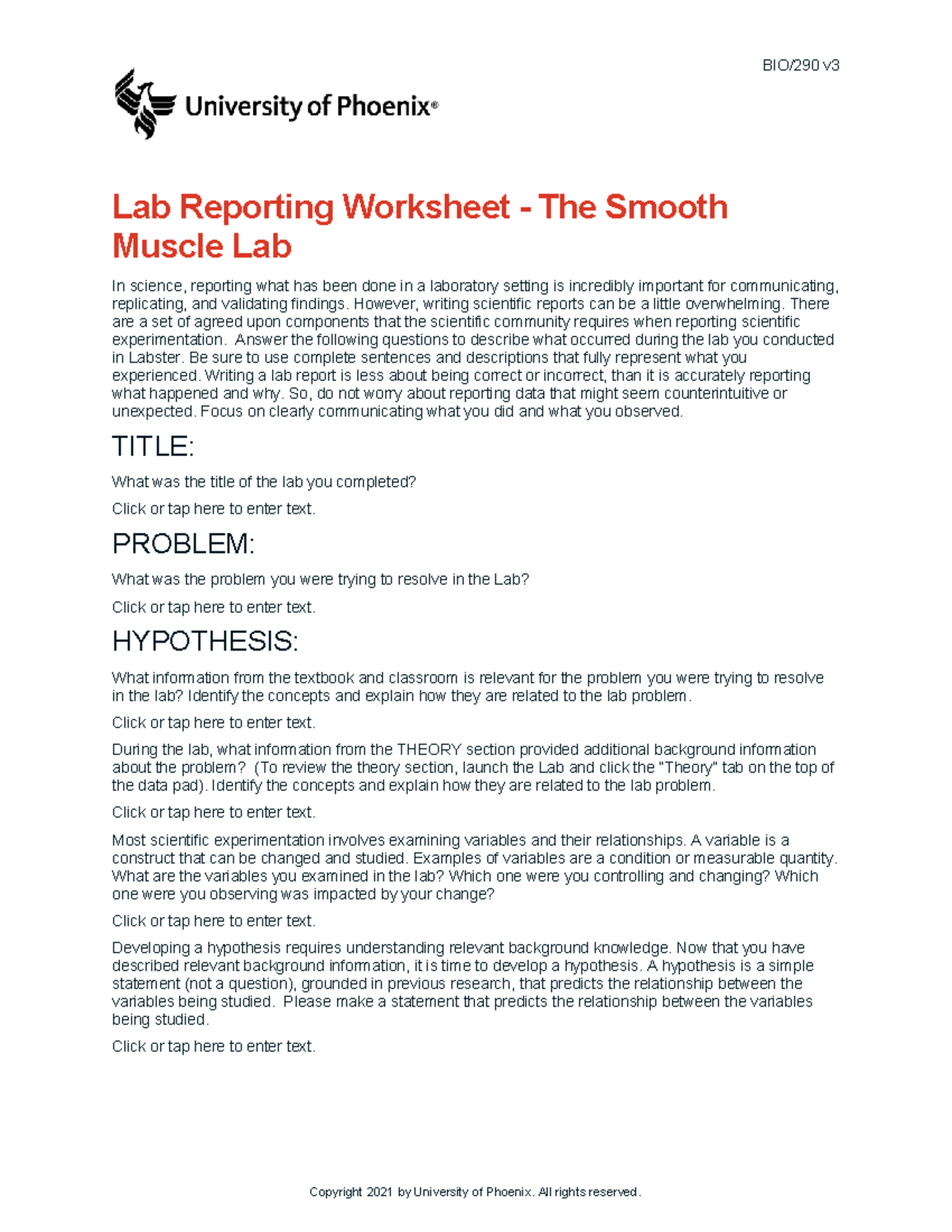 BIO 290 Dixon wk 5 Smooth Muscle Lab Report - BIO/290 v Lab Reporting ...