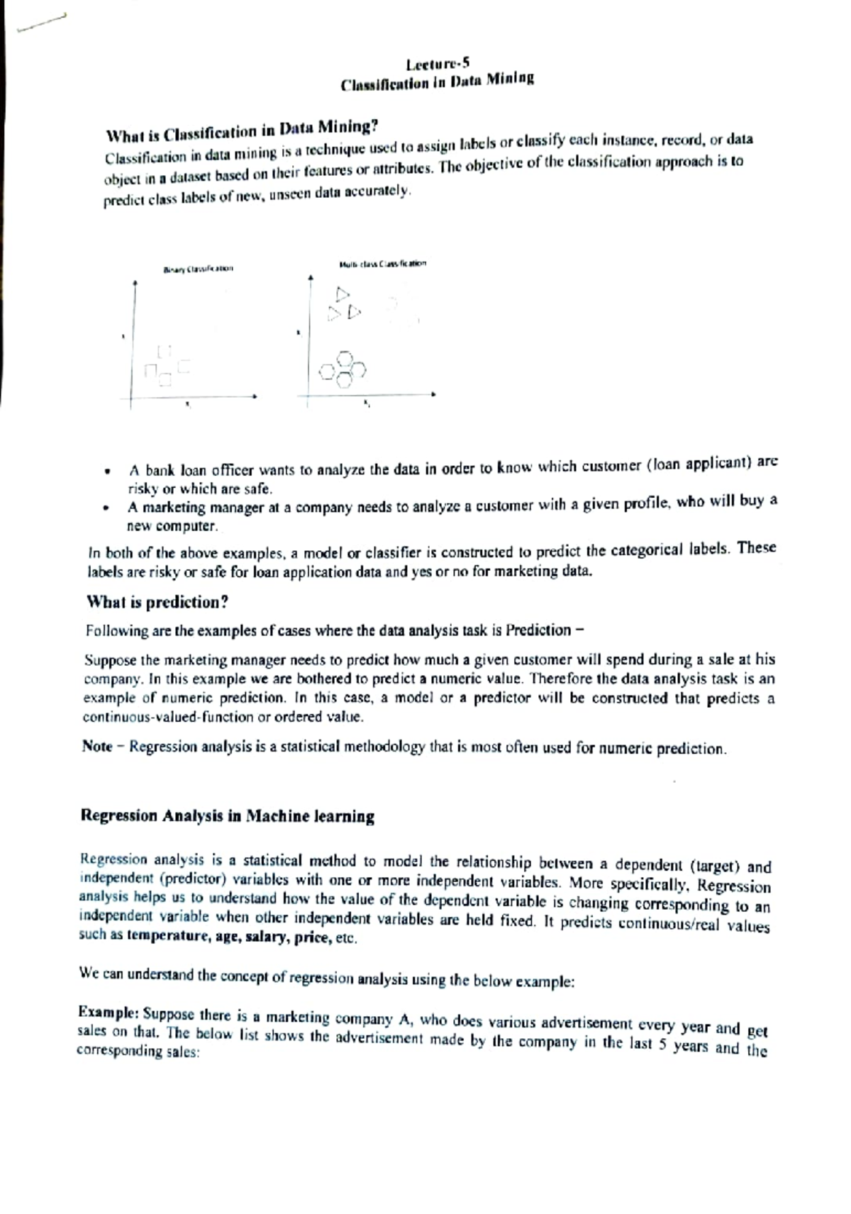 Lecture 5 - Data Mining - Details - Artificial Intelligence - Studocu
