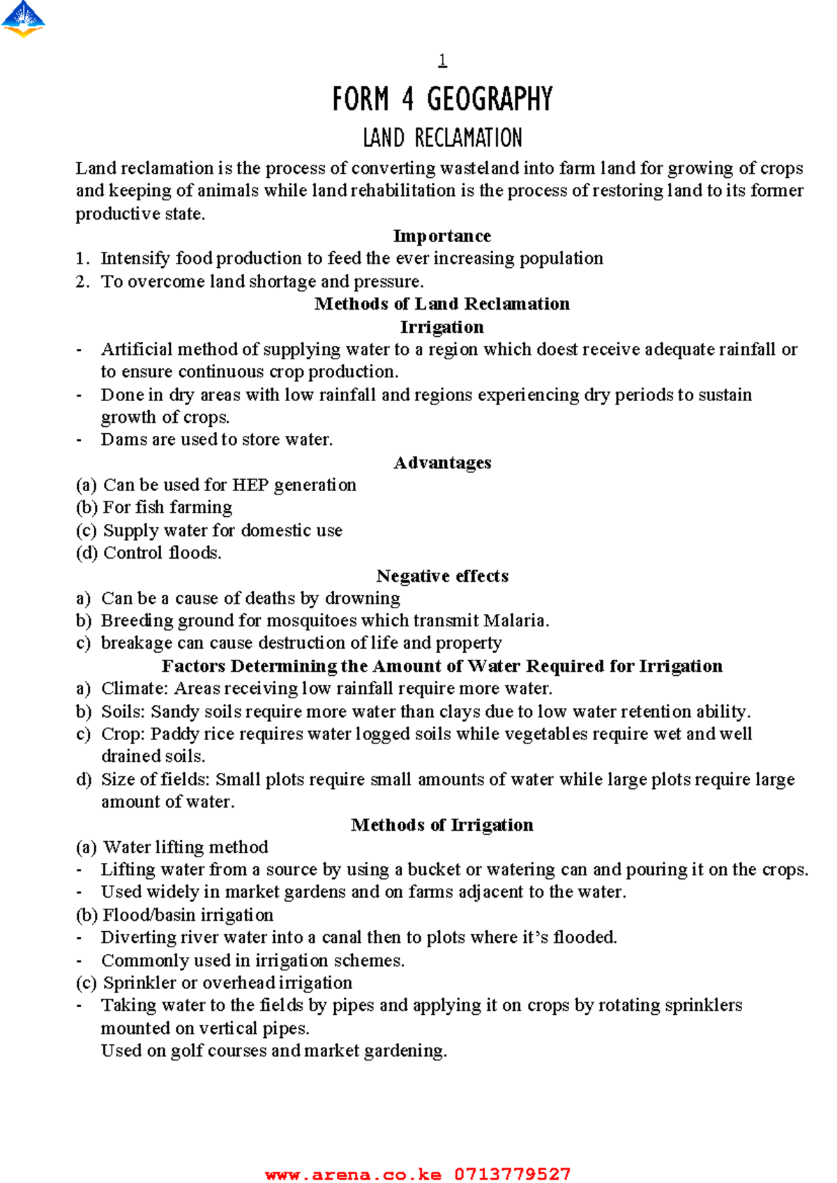 FORM 4 Geography - Planning and designing infrastructure projects ...