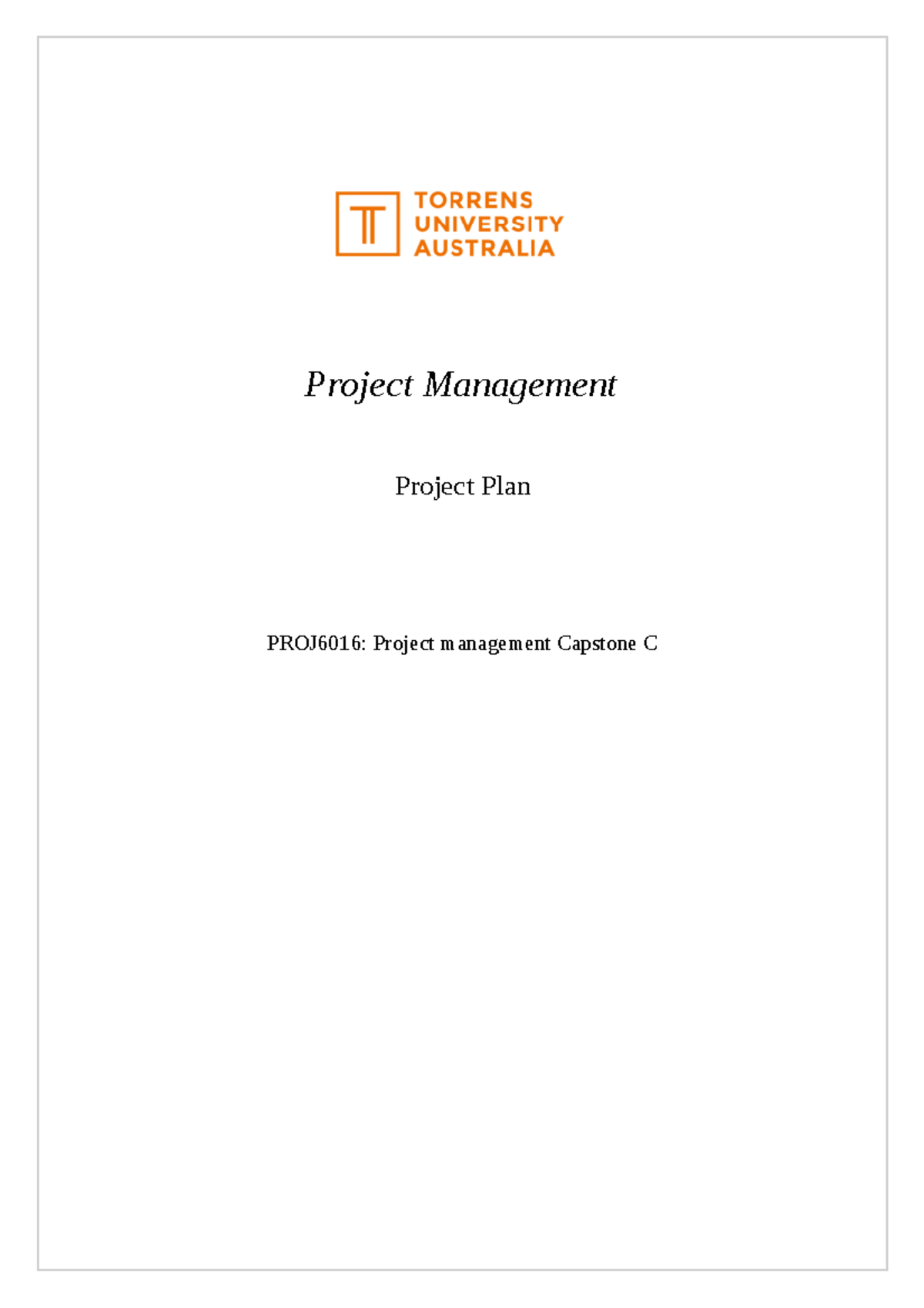PROJ6016 Capstone Project Plan 1 Project Management Project Plan proj6016-capstone-project-plan-1-project-management-project-plan