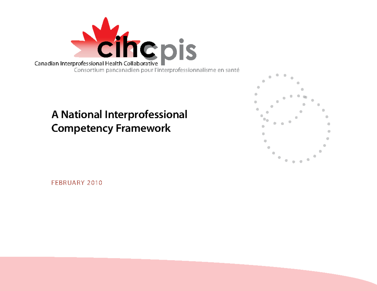CIHC IPCompetencies Feb1210r - N1I02 - McMaster - Studocu