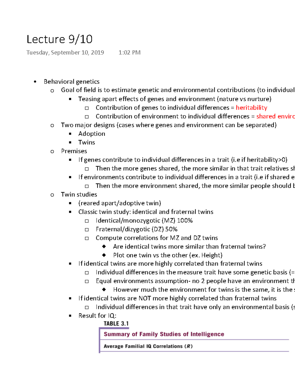 Lecture on behavioral genetics - Warning: TT: undefined function: 32 Behavioral genetics Goal of ...