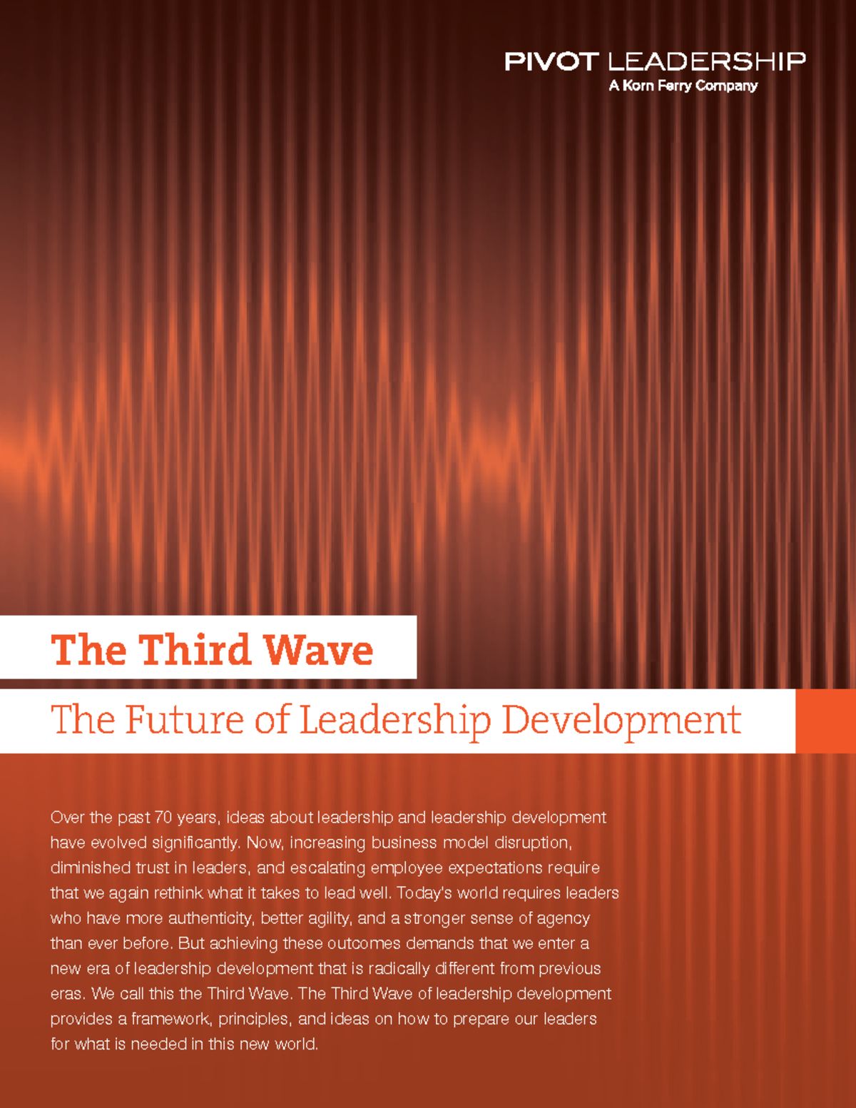 The Third Wave leadership - ####### TITLE The Third Wave The Future of ...
