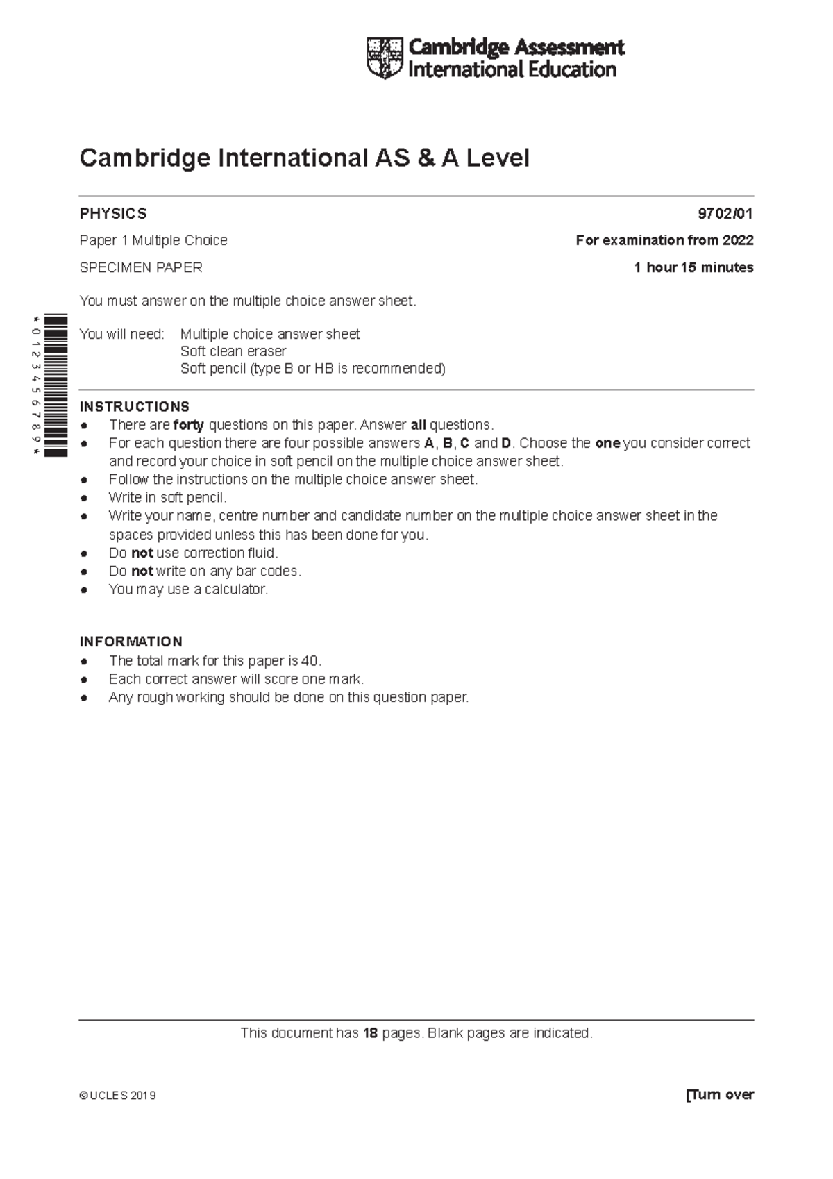 554384 2022 specimen paper 1 - Cambridge International AS & A Level ...