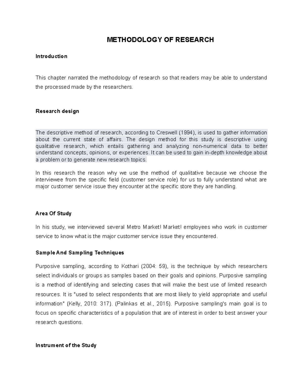 Methodology OF Research - METHODOLOGY OF RESEARCH Introduction This ...