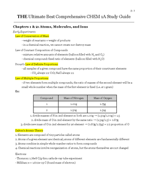 Chem 1A Final Example Practice - CHEM 1A – B After each problem, is the ...