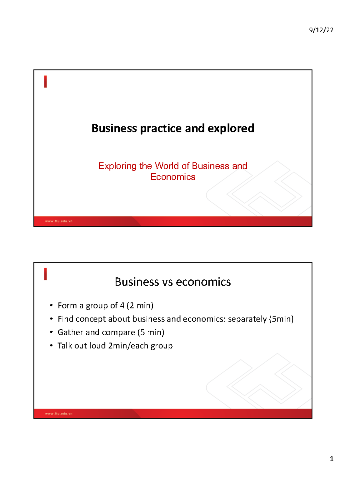 W1 - Presentation - Business practice and explored Exploring the World ...