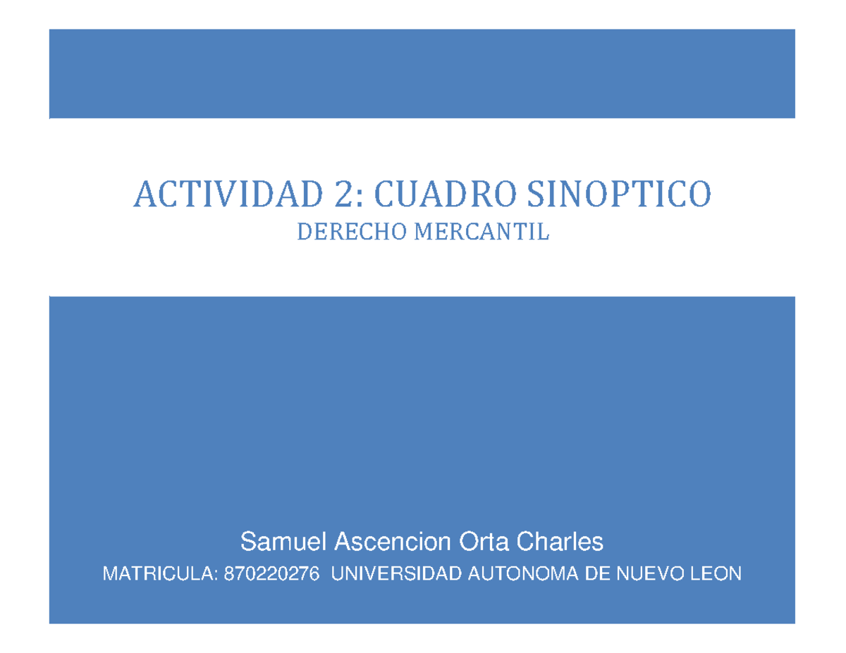 A2 Saoch - Cuadro Sinoptico - Samuel Ascencion Orta Charles MATRICULA ...