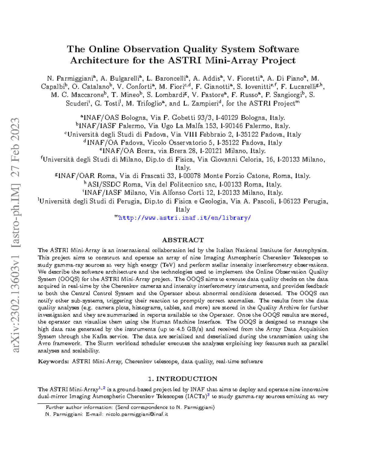 The Online Observation Quality System Software - The Online Observation ...