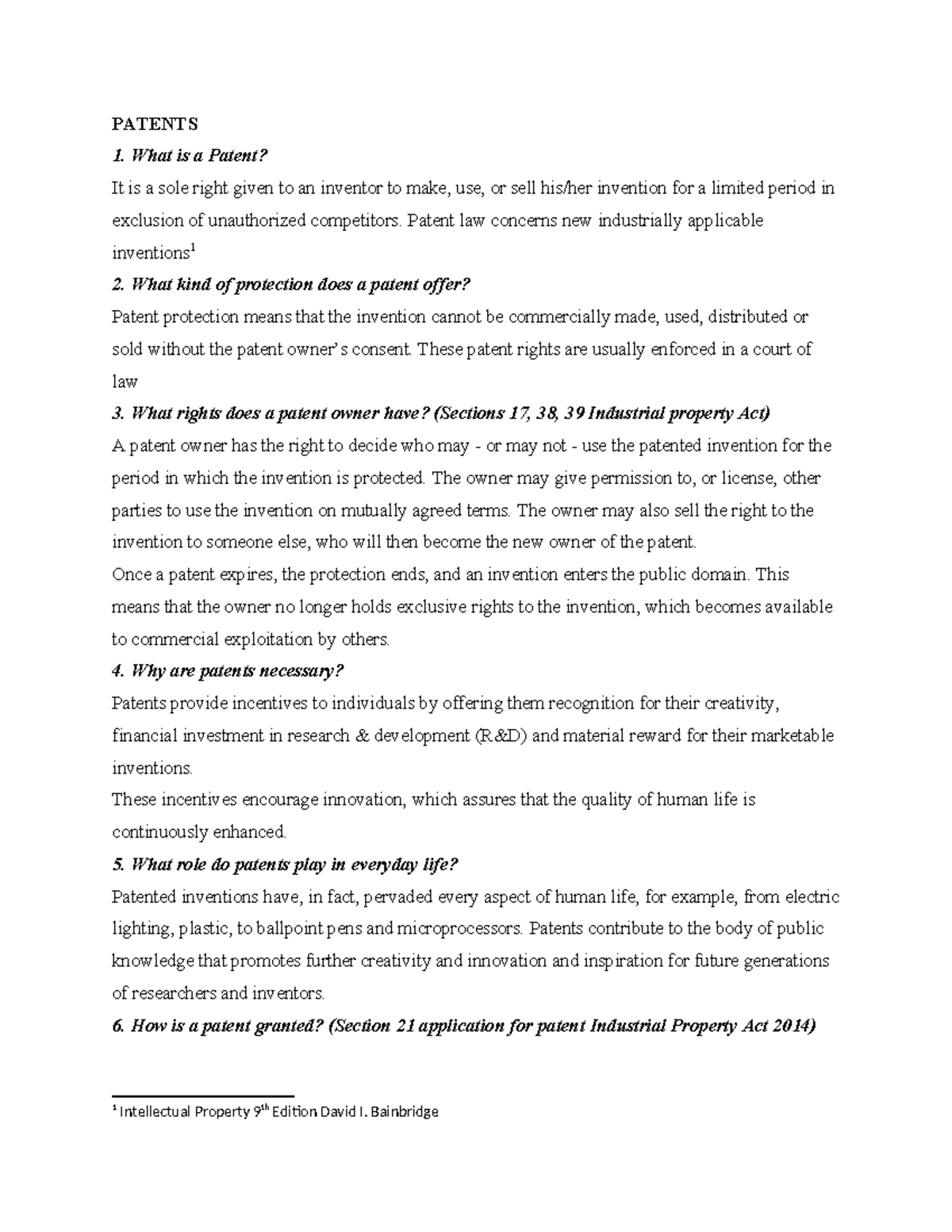IP assignment final - Intellectual property - PATENTS What is a Patent ...