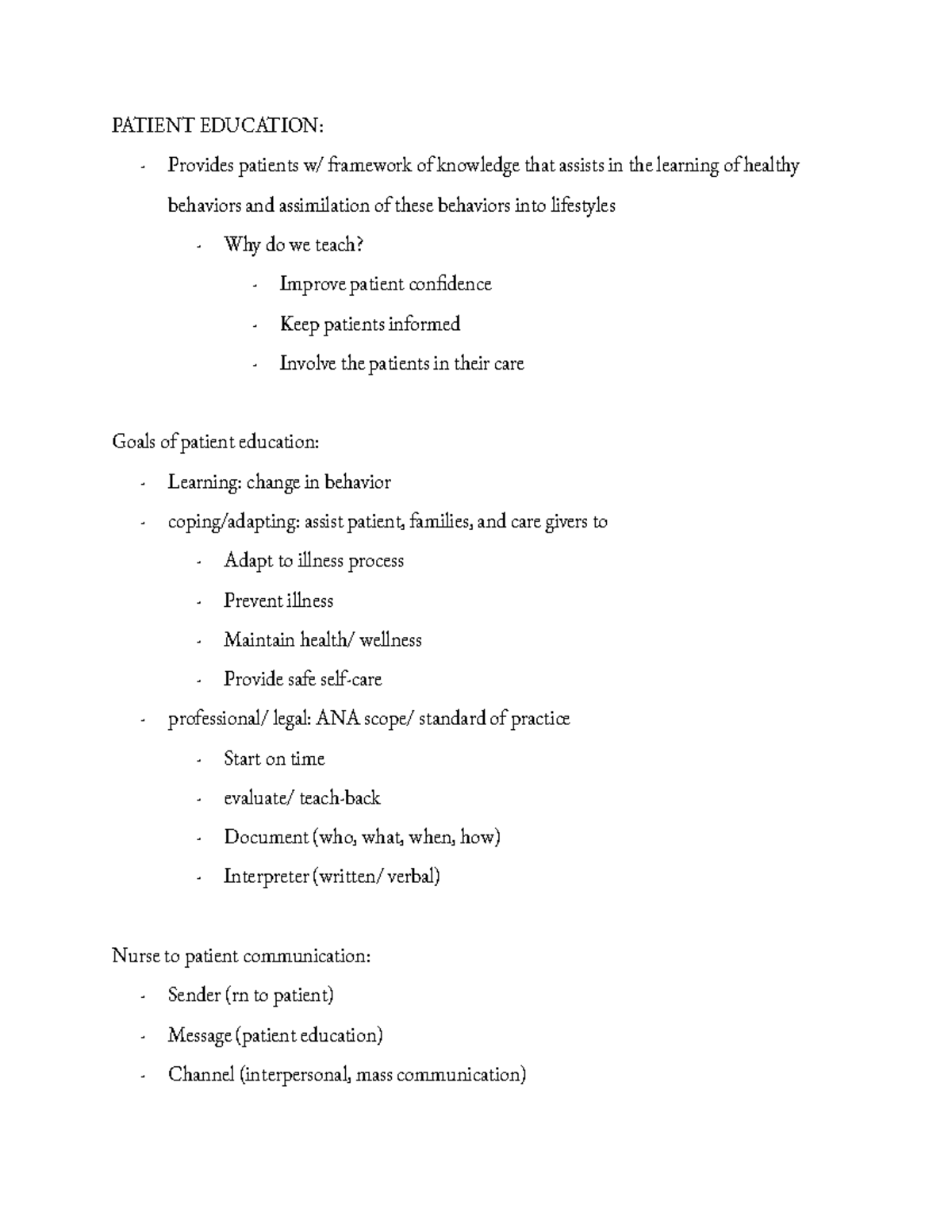 Class 10 Patient education Drug therapy - PATIENT EDUCATION: Provides ...