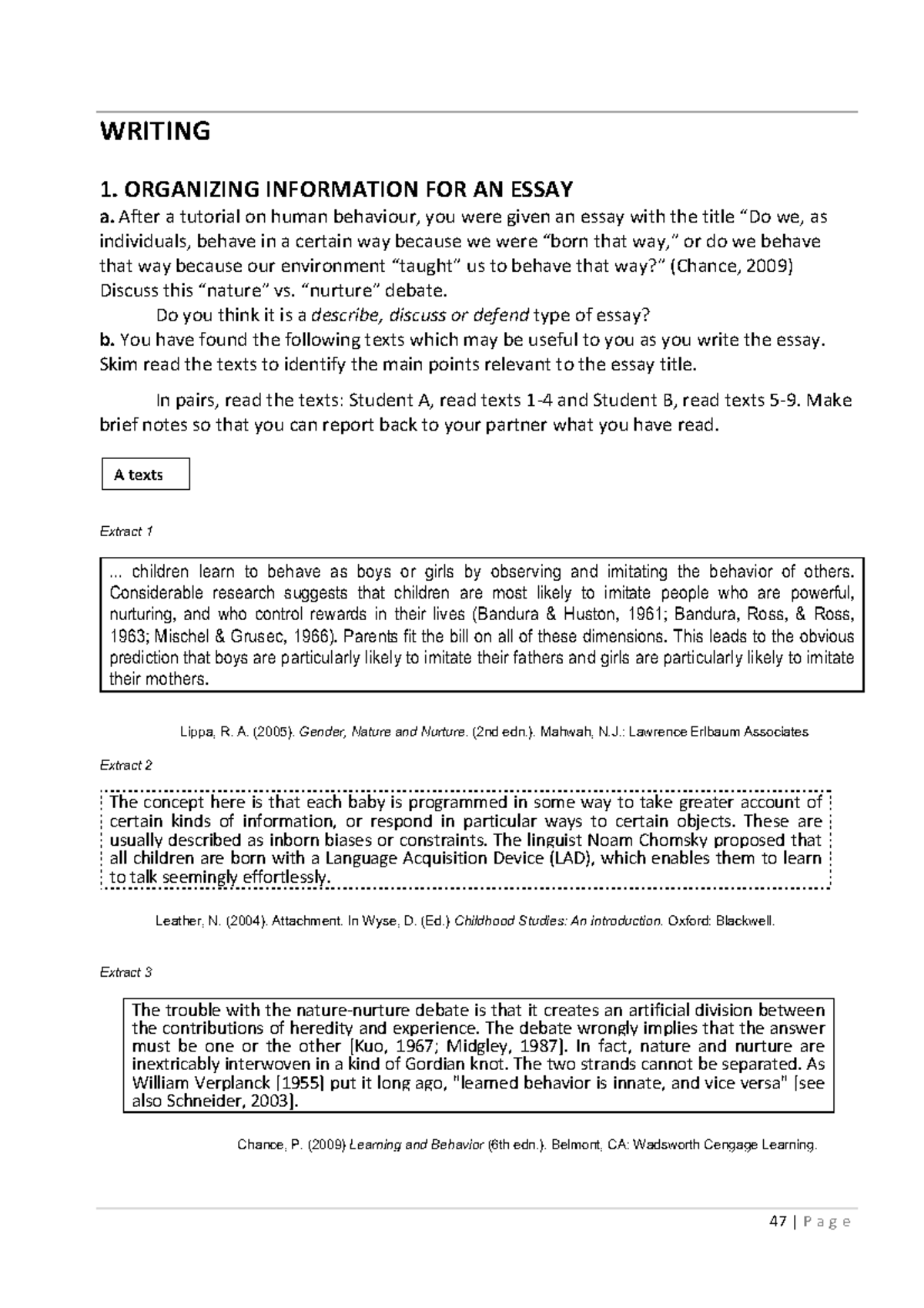 Viet 4 Writing 4 - Academic English 3 SEMESTER 1 WRITING 1. ORGANIZING ...