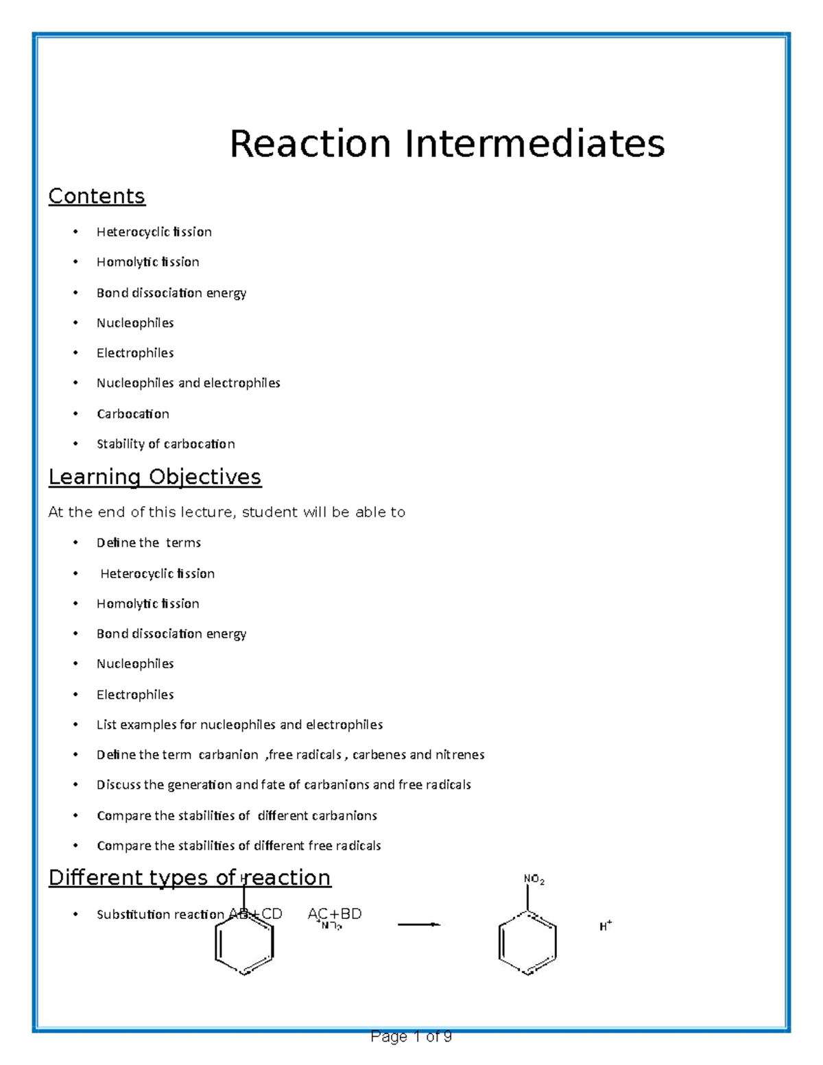 Chapter - 54 Reaction Intermediates - Reaction Intermediates Contents ...