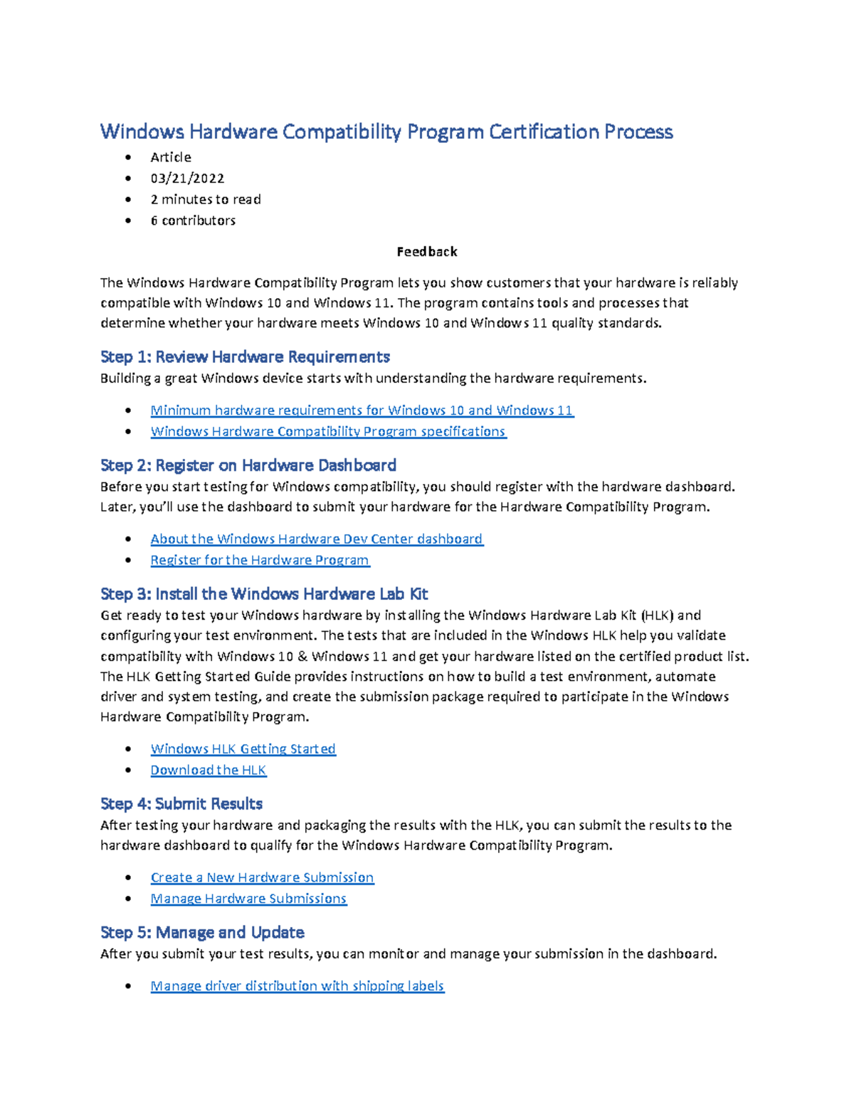Document 33 (25) - Bob - Windows Hardware Compatibility Program ...