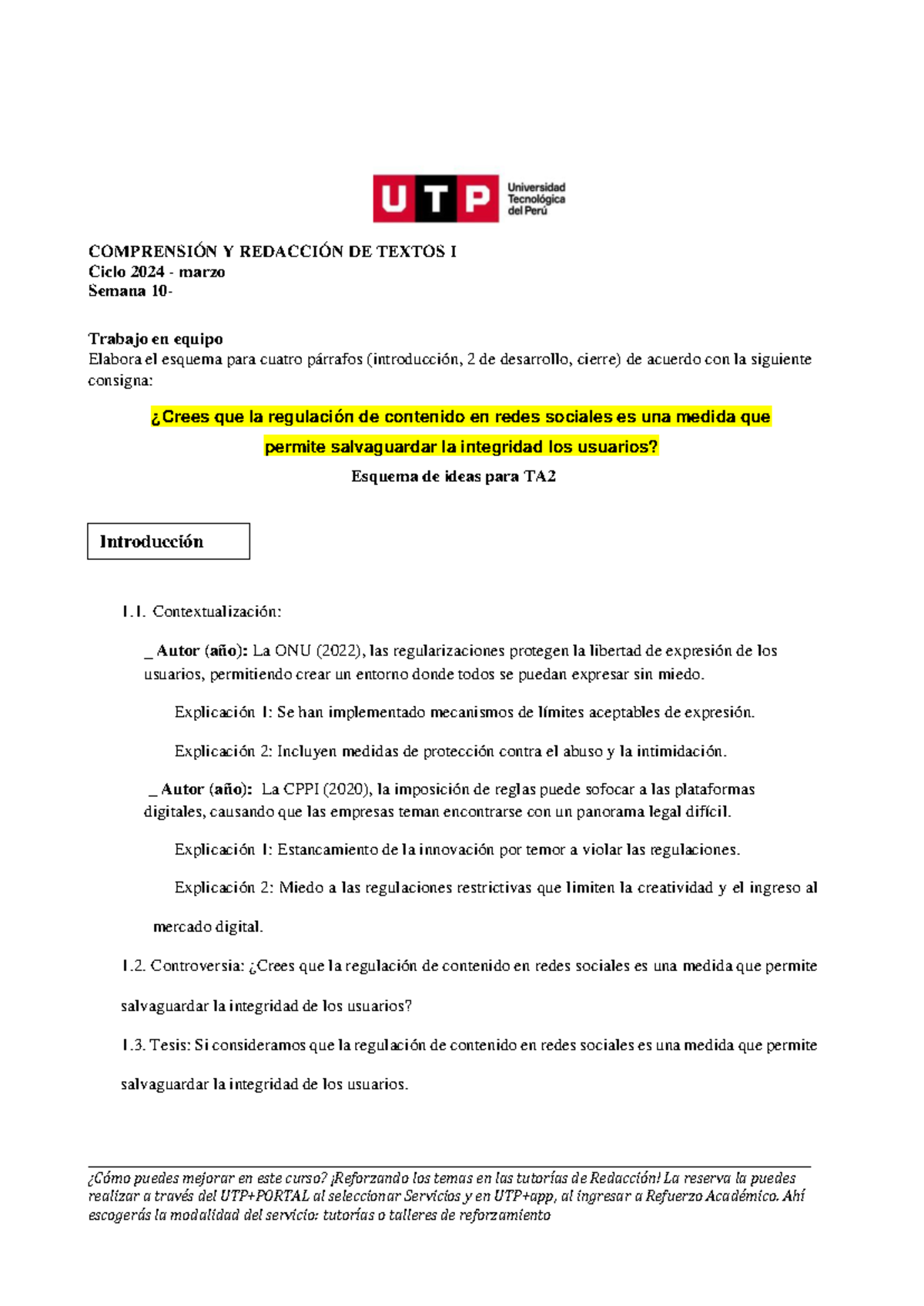 Semana 10 Esquema - - Studocu