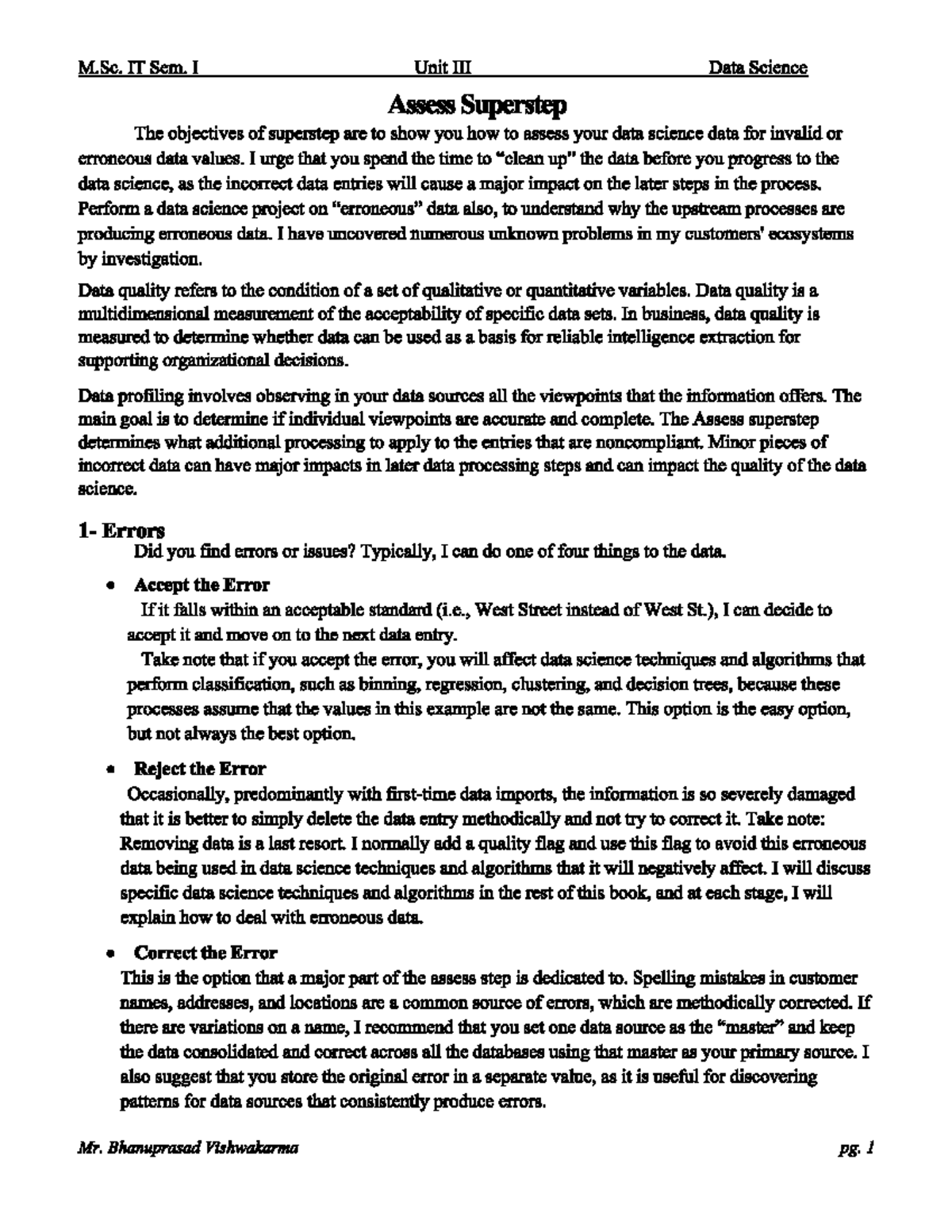 DATA Science - Artificial Intelligence And Data Science - Studocu