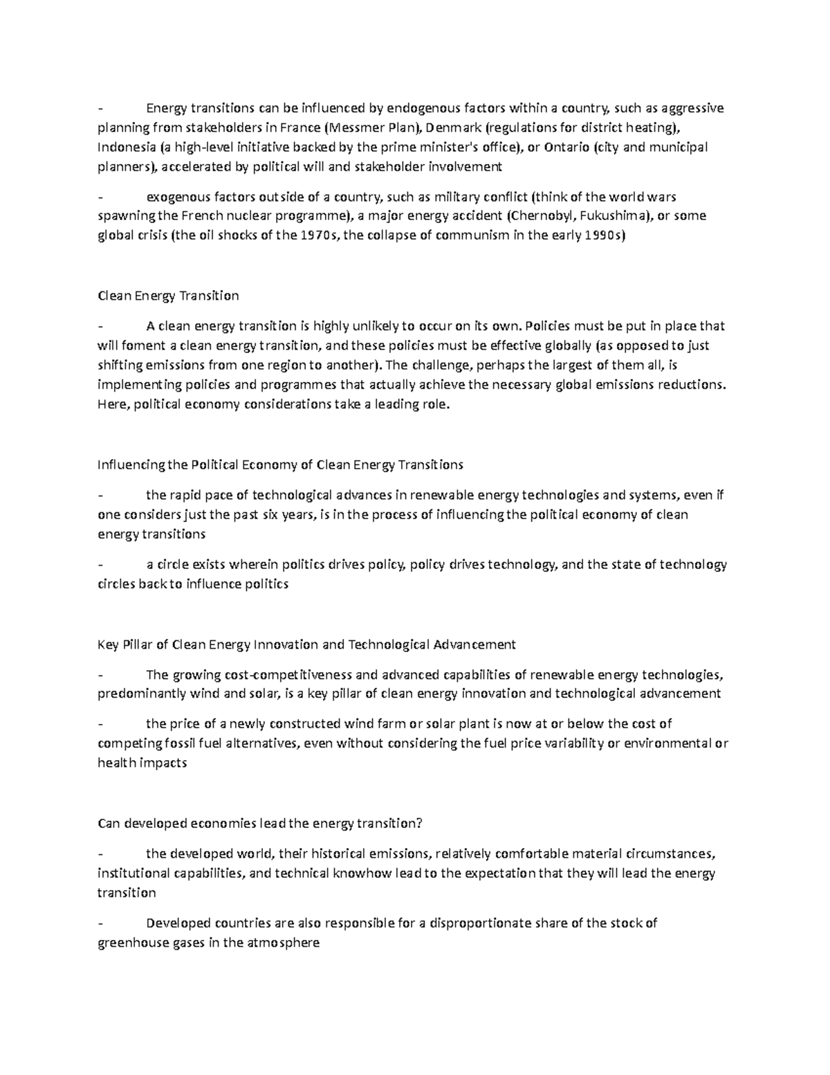 Climate Change Impacts - Energy transitions can be influenced by ...