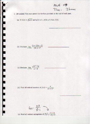 Ma 20-1 Workbook - Unit 1 - MATH 20- UNIT 1: QUADRATIC EQUATIONS LESSON ...