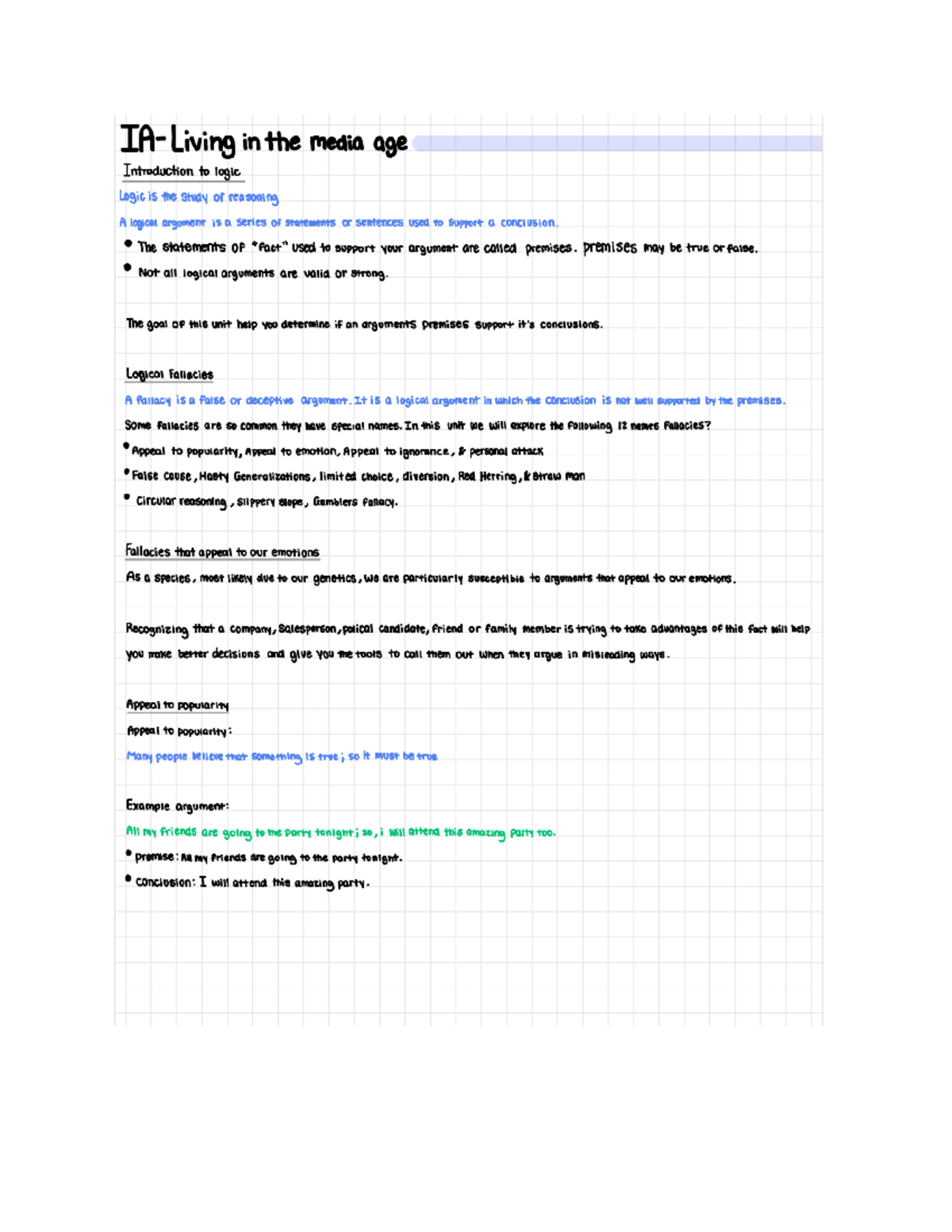 IA- Living in the media age - MATH 1316 - Studocu