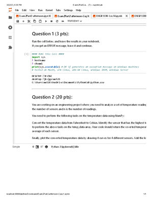 Lab03 - Lab 3 done - Laboratory 3: Expressions LAST NAME, FIRST NAME R ENGR 1330 Laboratory 3 ...