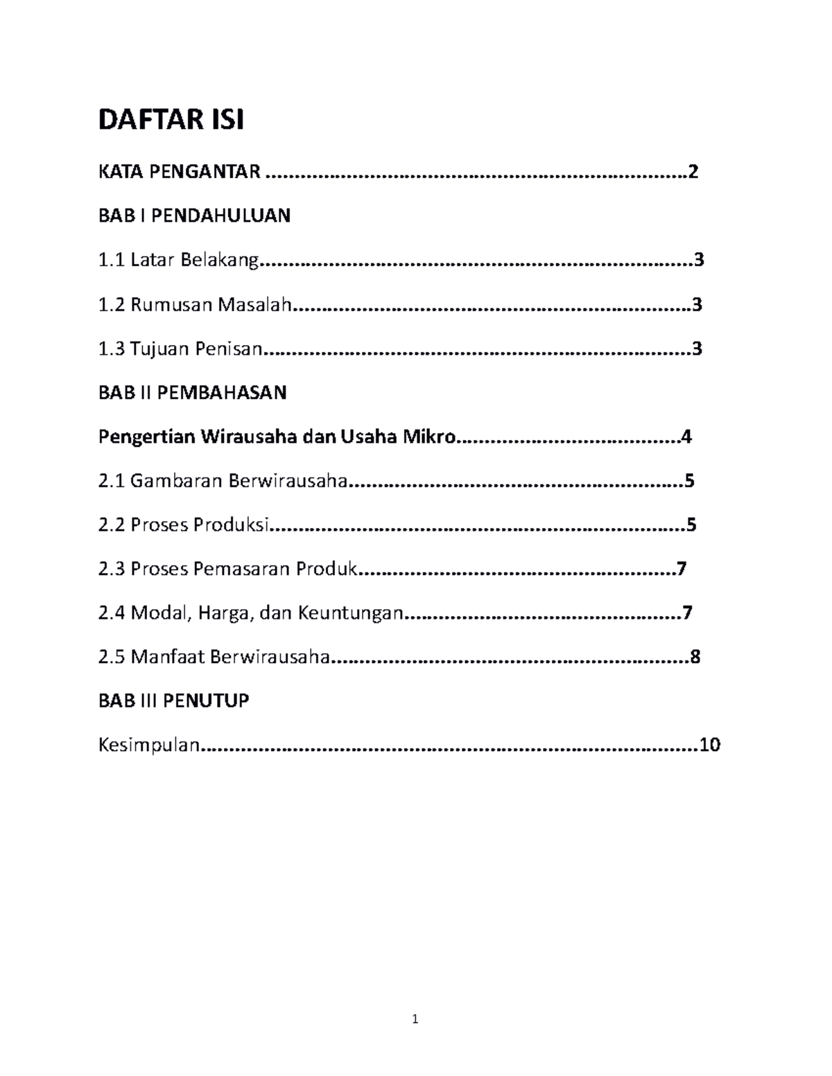 Makalah UKM - DAFTAR ISI KATA PENGANTAR - Studocu