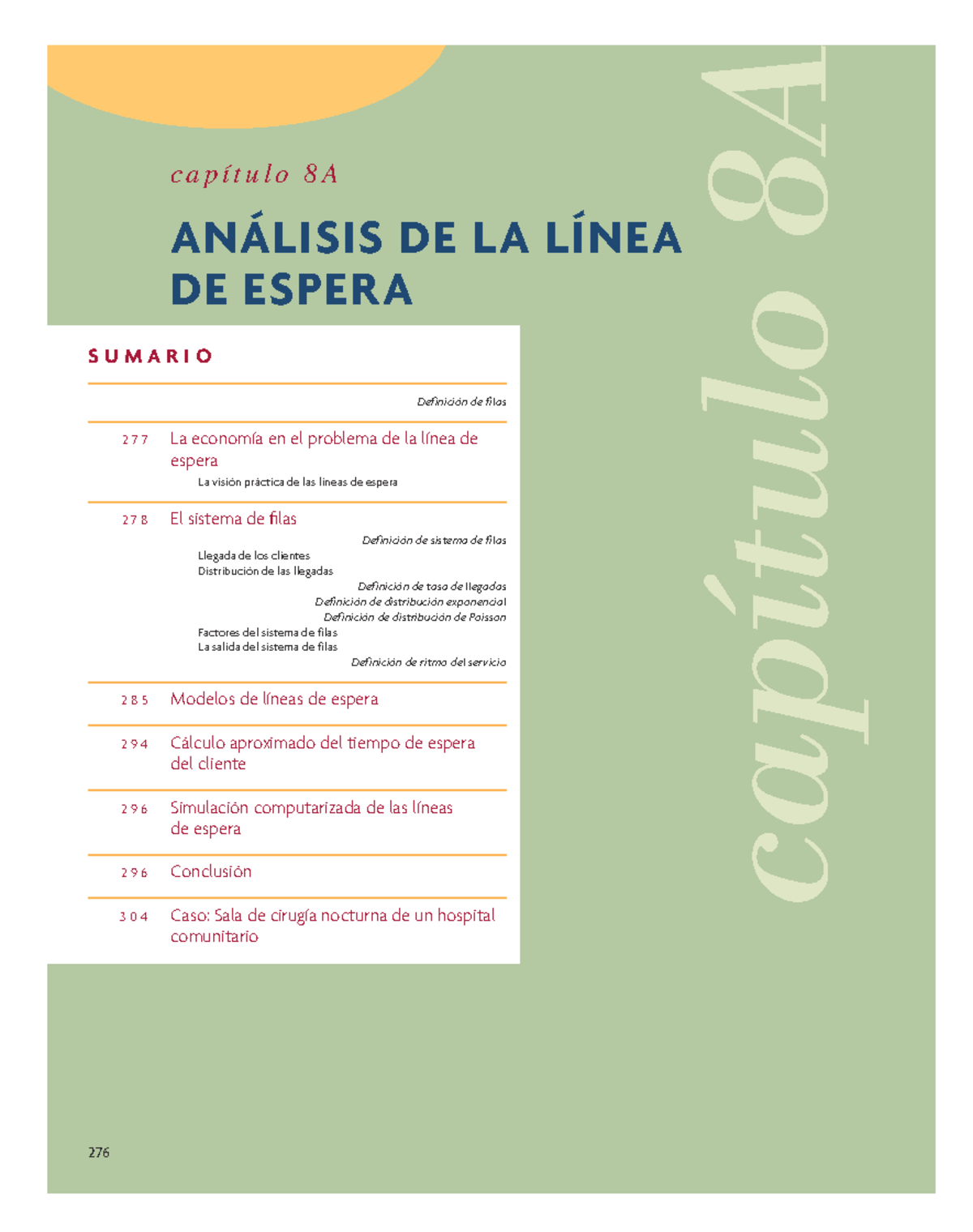 Analisis de la linea de espera - 276 sección 2 P ROCESOS 276 capítulo ...