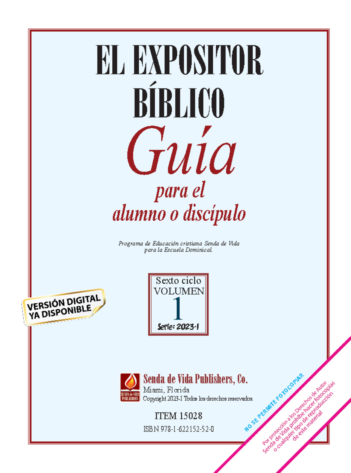 15028 Expositor Alumno Adulto Letra Grande - I-2023 Estudio 1-6 - EL ...