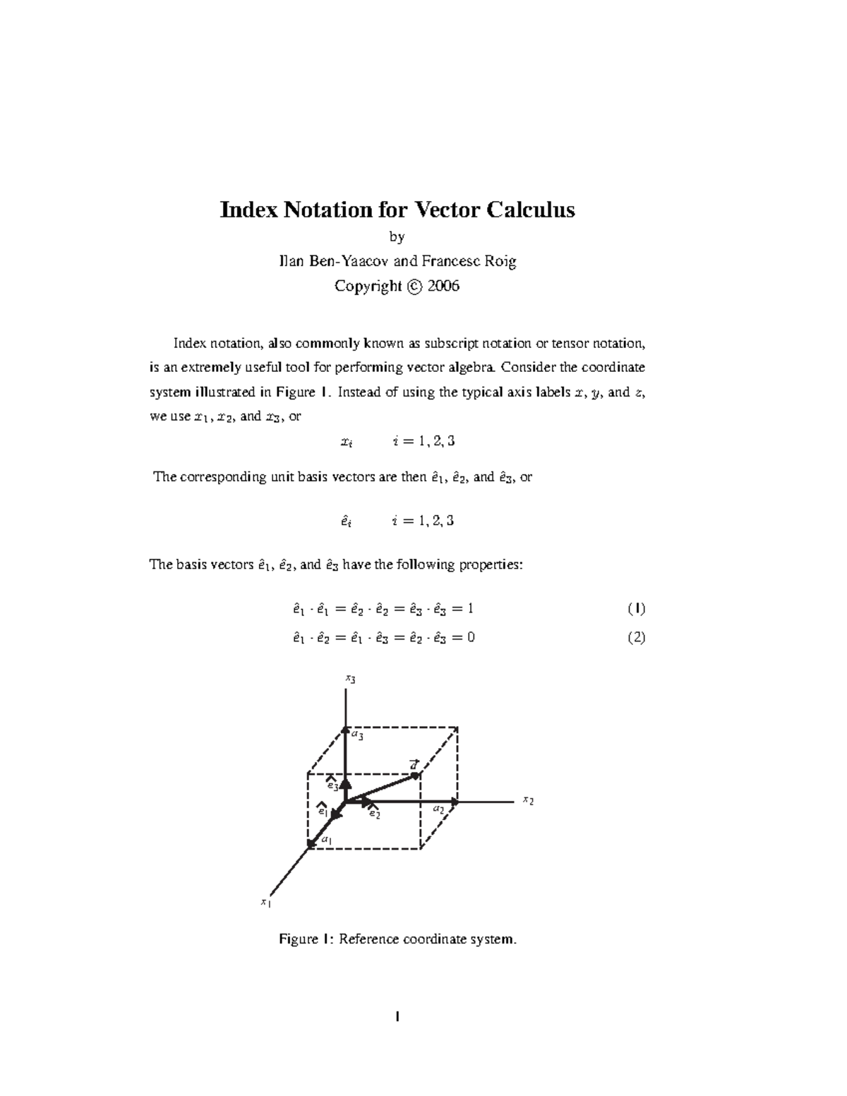 Index-notation - Index Notation for Vector Calculus by Ilan Ben-Yaacov ...