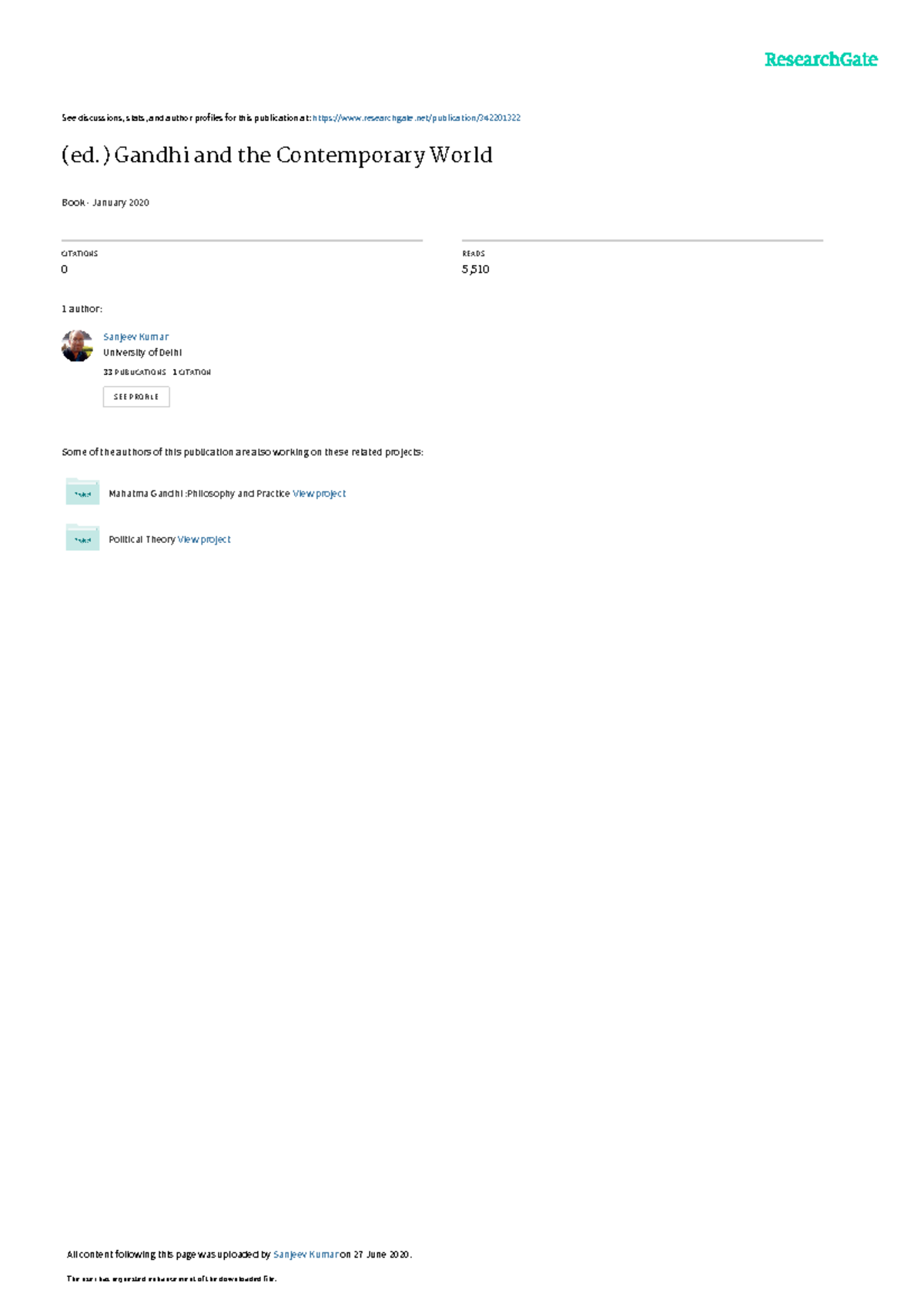 Contemp World - See discussions, stats, and author profiles for this publication at: - Studocu