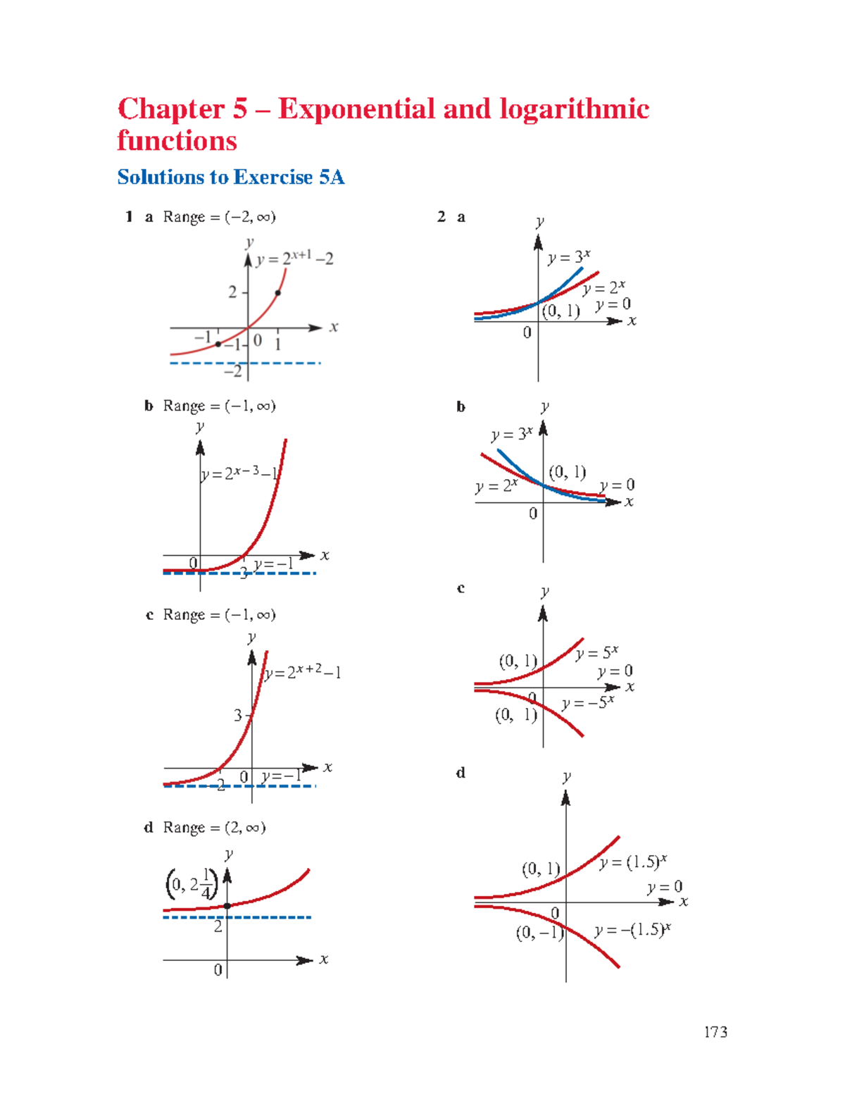 Chapter 5 - Exponentials and Logarithms - solutions - Chapter 5 ...