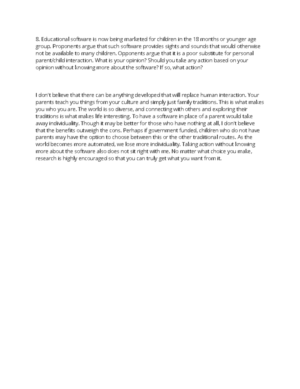 Doc3 - in class assignment that is very useful for final and should be used as a study ...