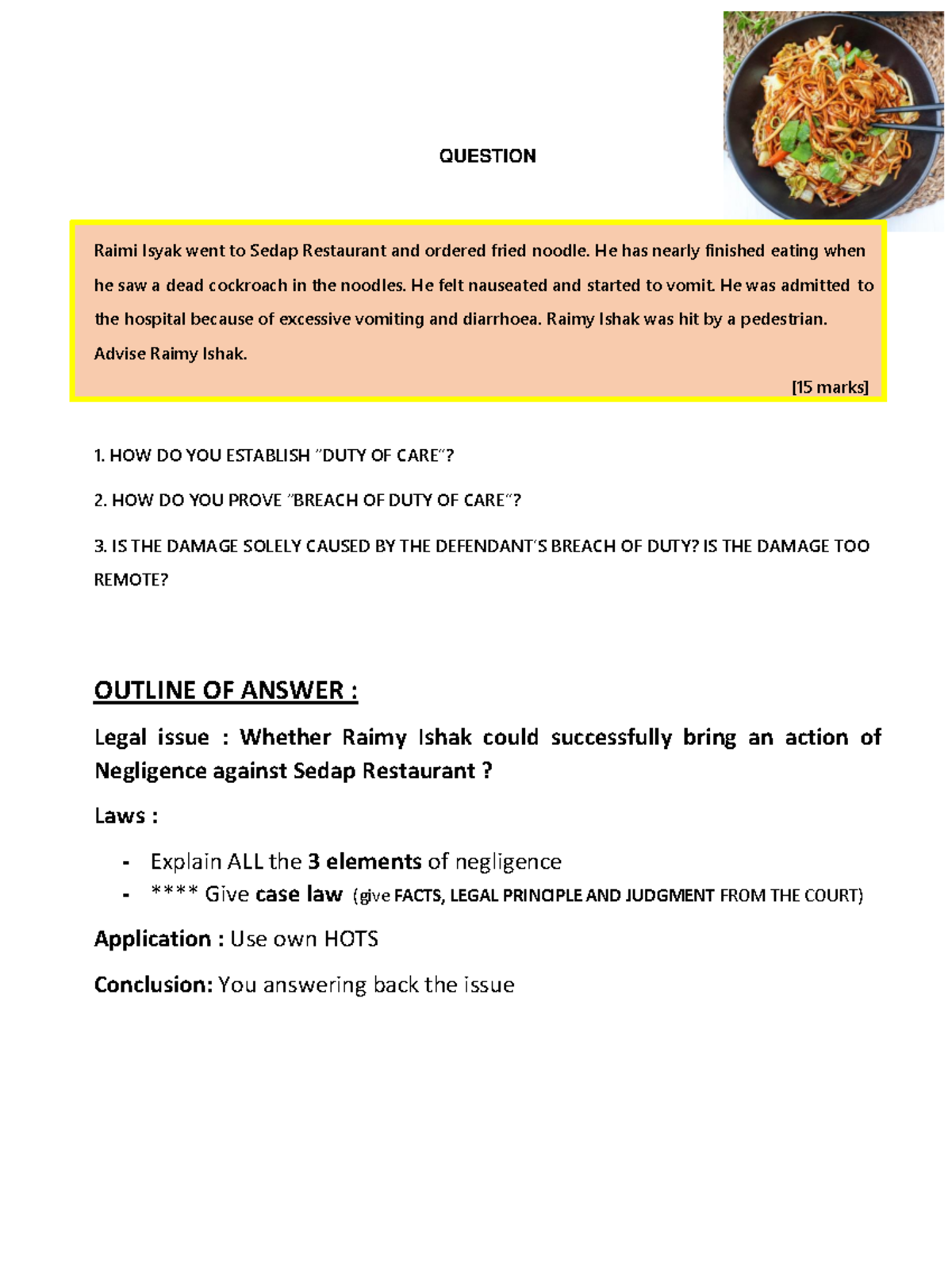 TUTO Guidance ILAC - Tutorial question for Malaysian legal system ...