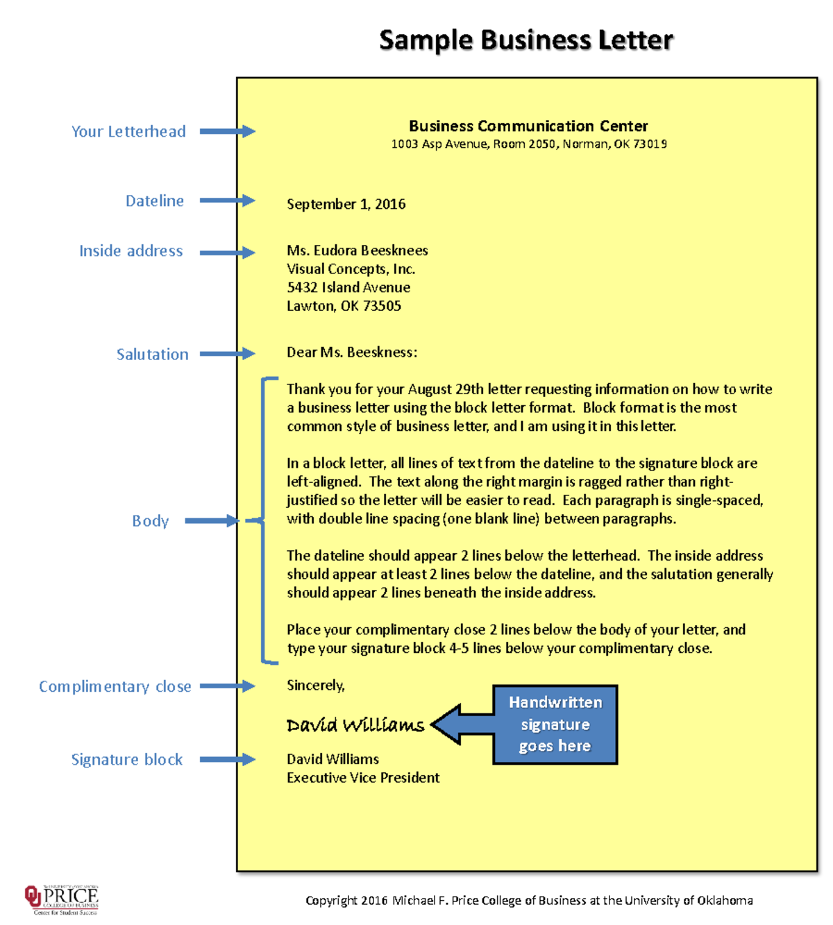 1 bcc businessletter format - Business Communication Center 1003 Asp ...