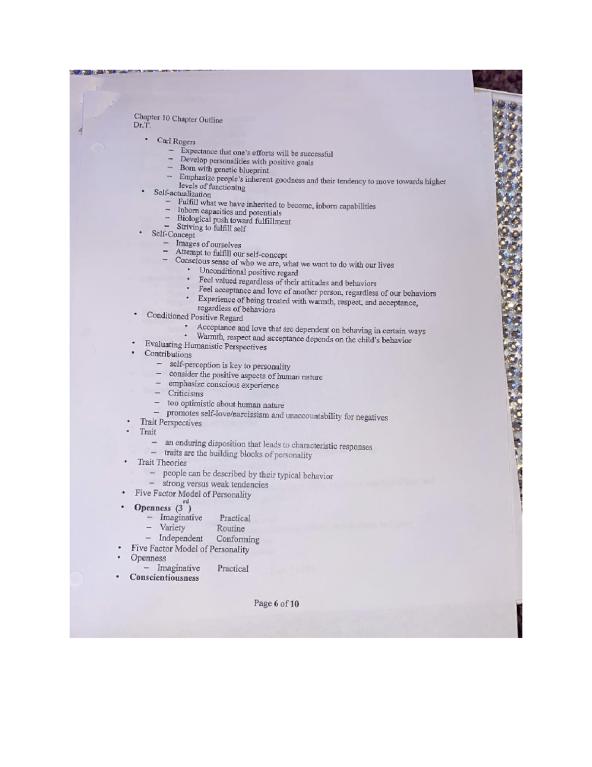 10-6 - Intro to Psych. Chapter 10: Personality. Part 2. Taught by Mrs ...