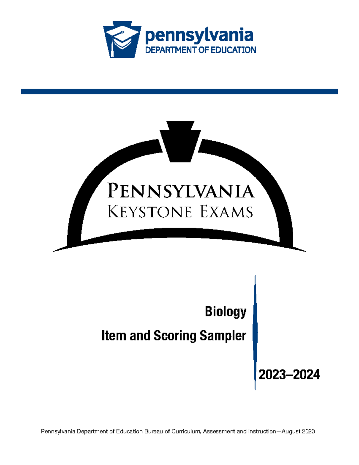 2023 Keystone ISS Biology - Pennsylvania Keystone Exams Biology Item ...