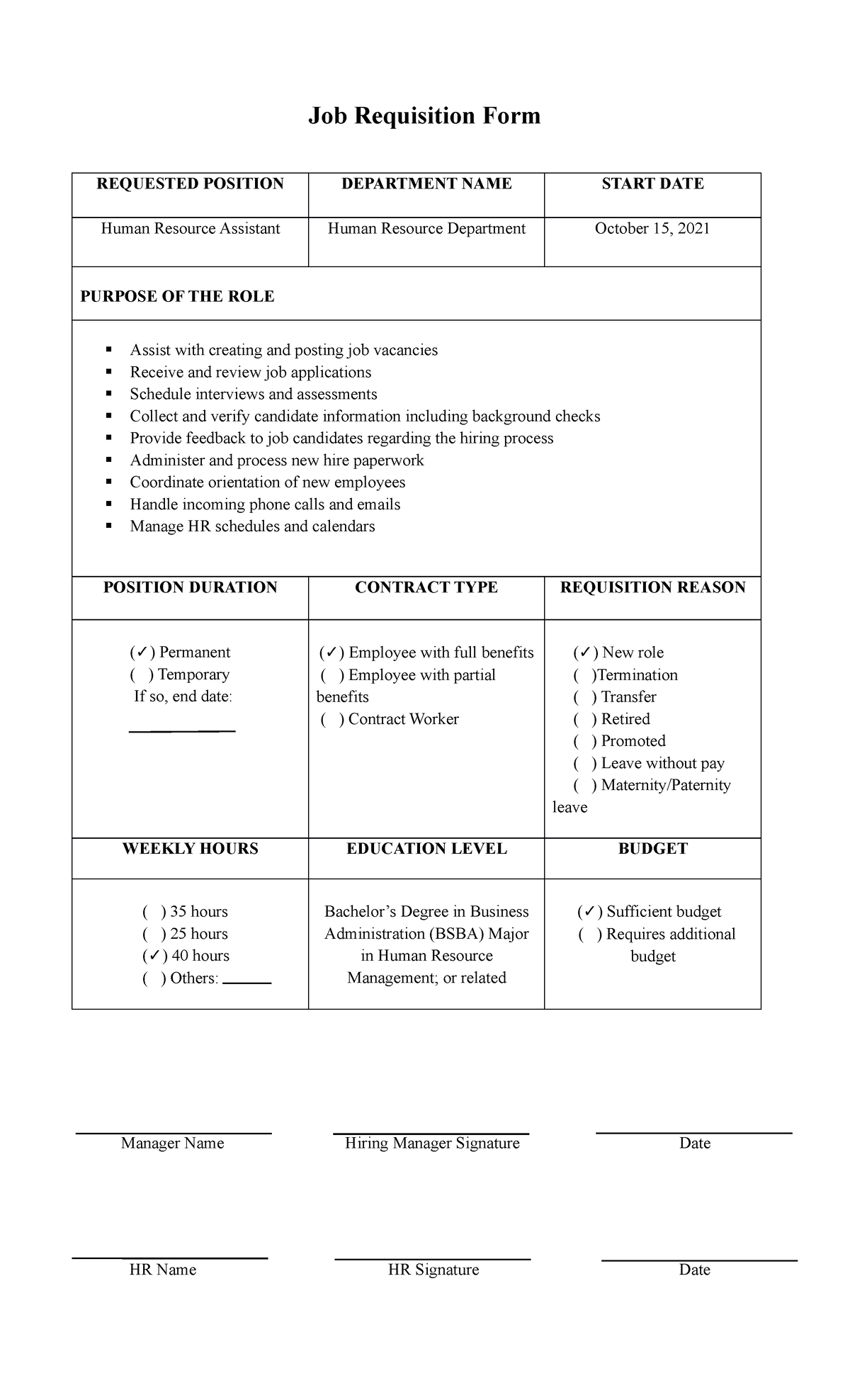 Employee Requisition - Activity and Notes - Job Requisition Form ...