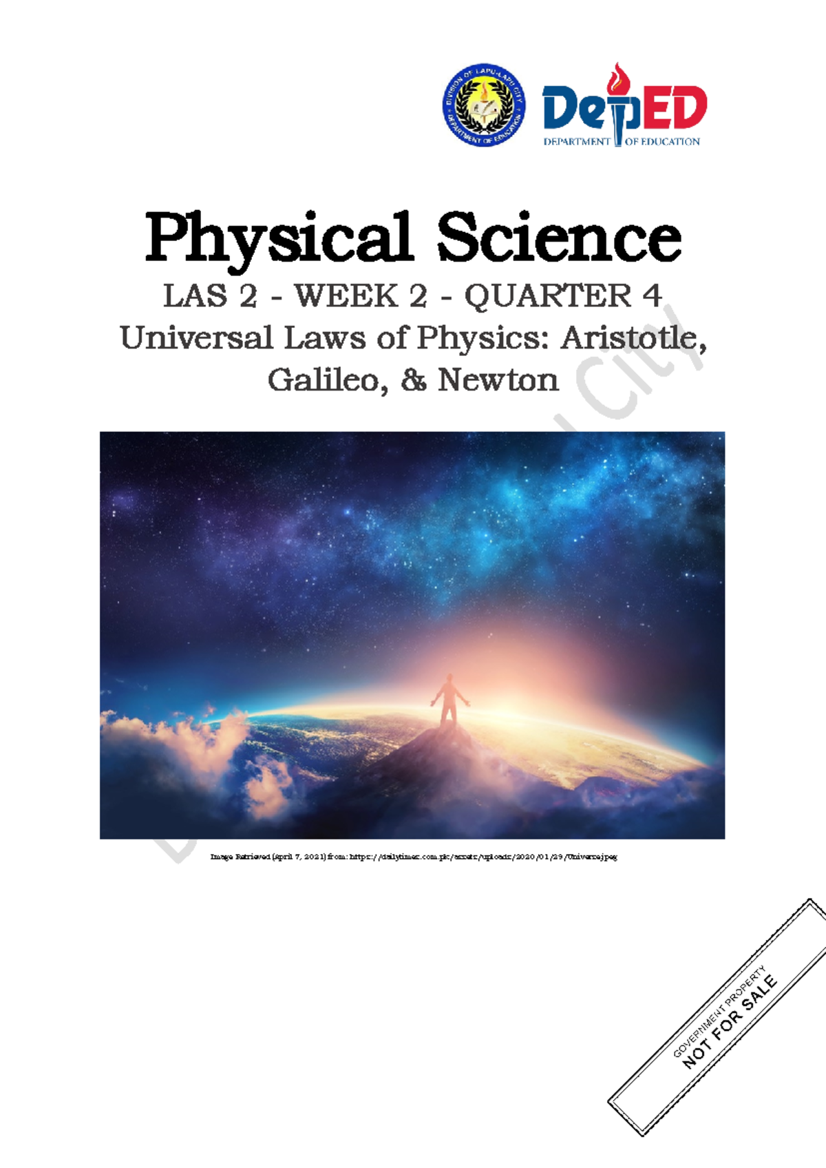 Q4-Physical Science-LAS2 - Physical Science LAS 2 - WEEK 2 - QUARTER 4 ...