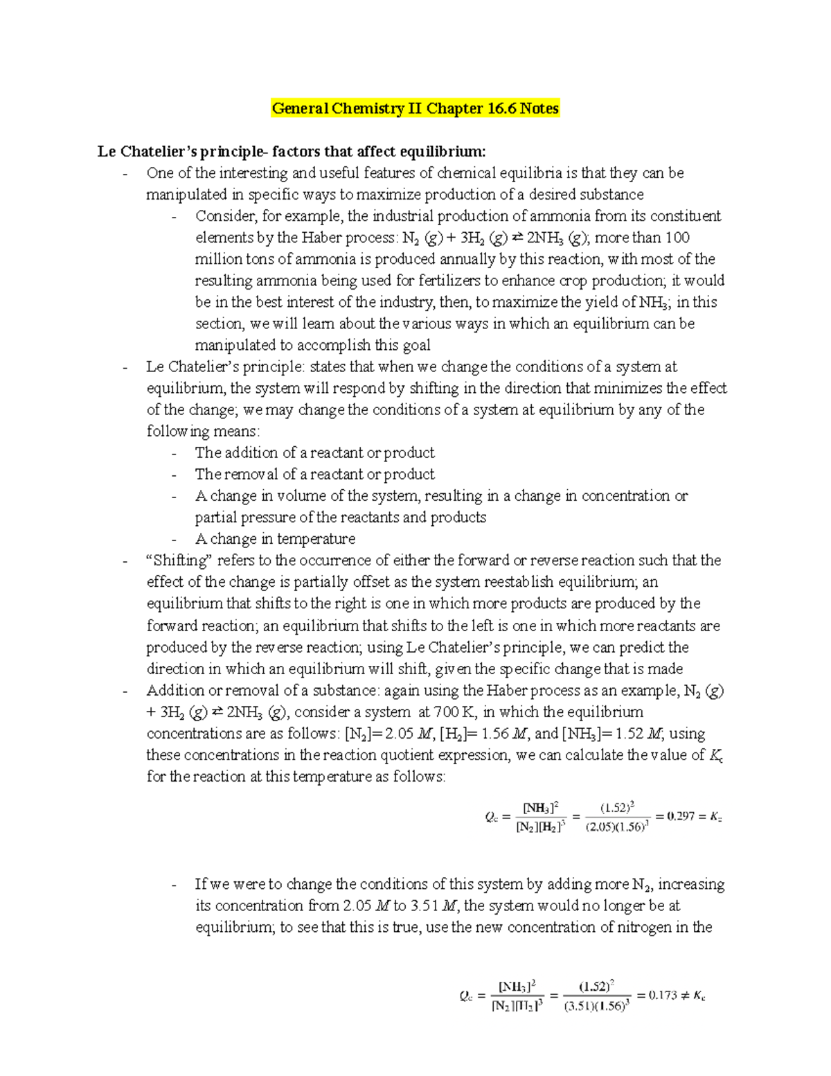 General Chemistry II Chapter 16.6 Notes - General Chemistry II Chapter ...